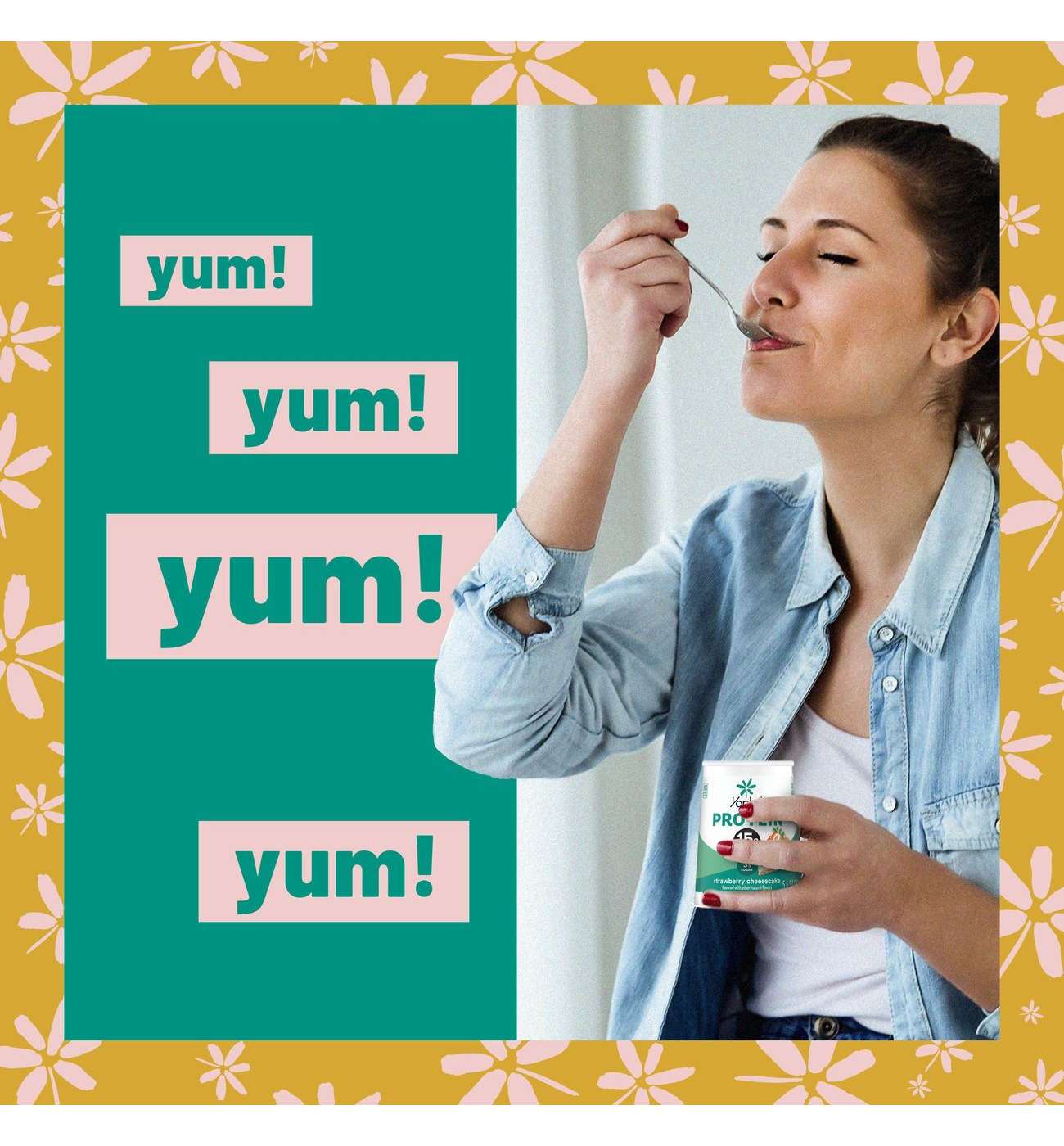 Yoplait 15g Protein Strawberry Cheesecake Yogurt - Shop Yogurt at H-E-B