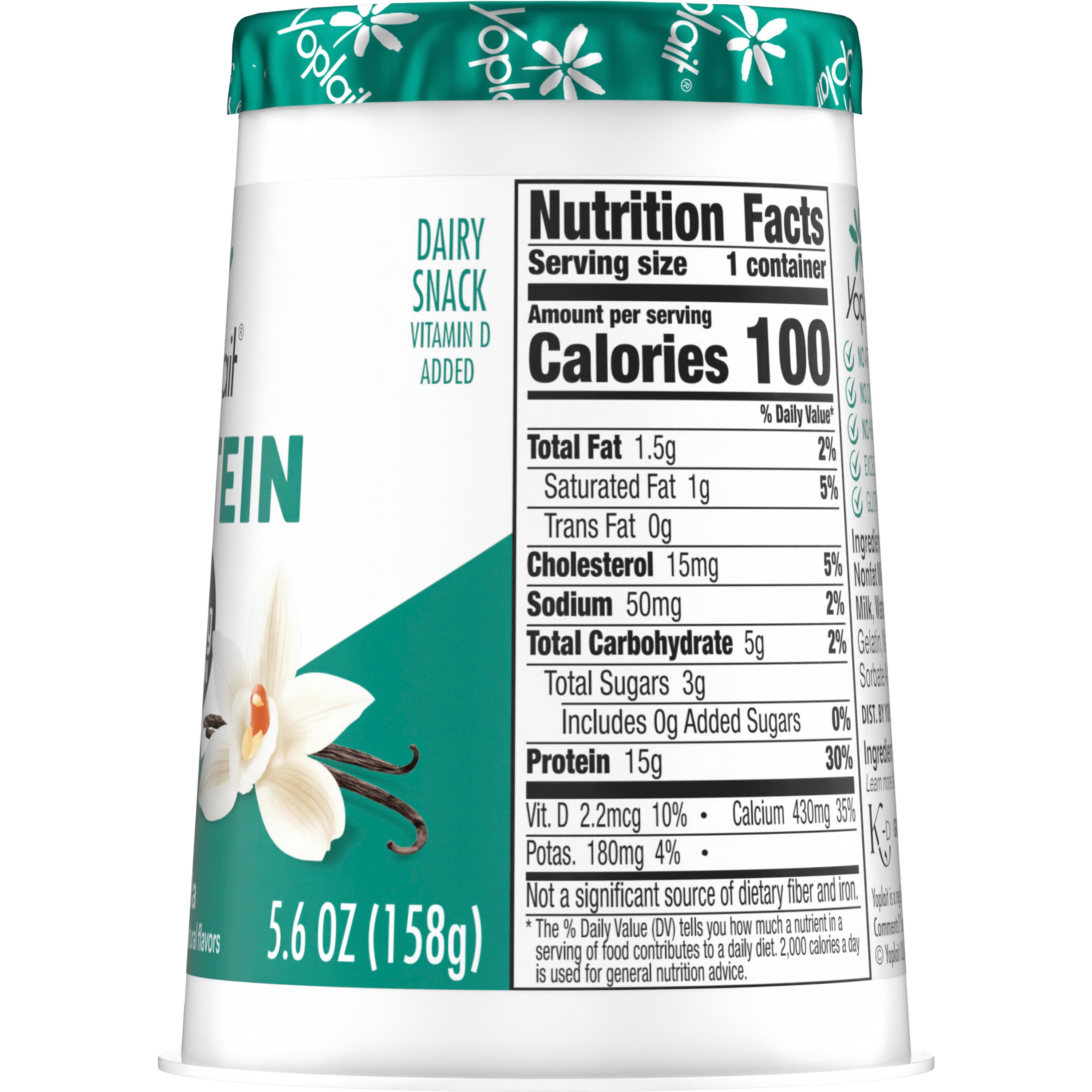 Yoplait Yogurt Nutrition Label Yoplait Yogurt, Fat Free, Key Lime Pie