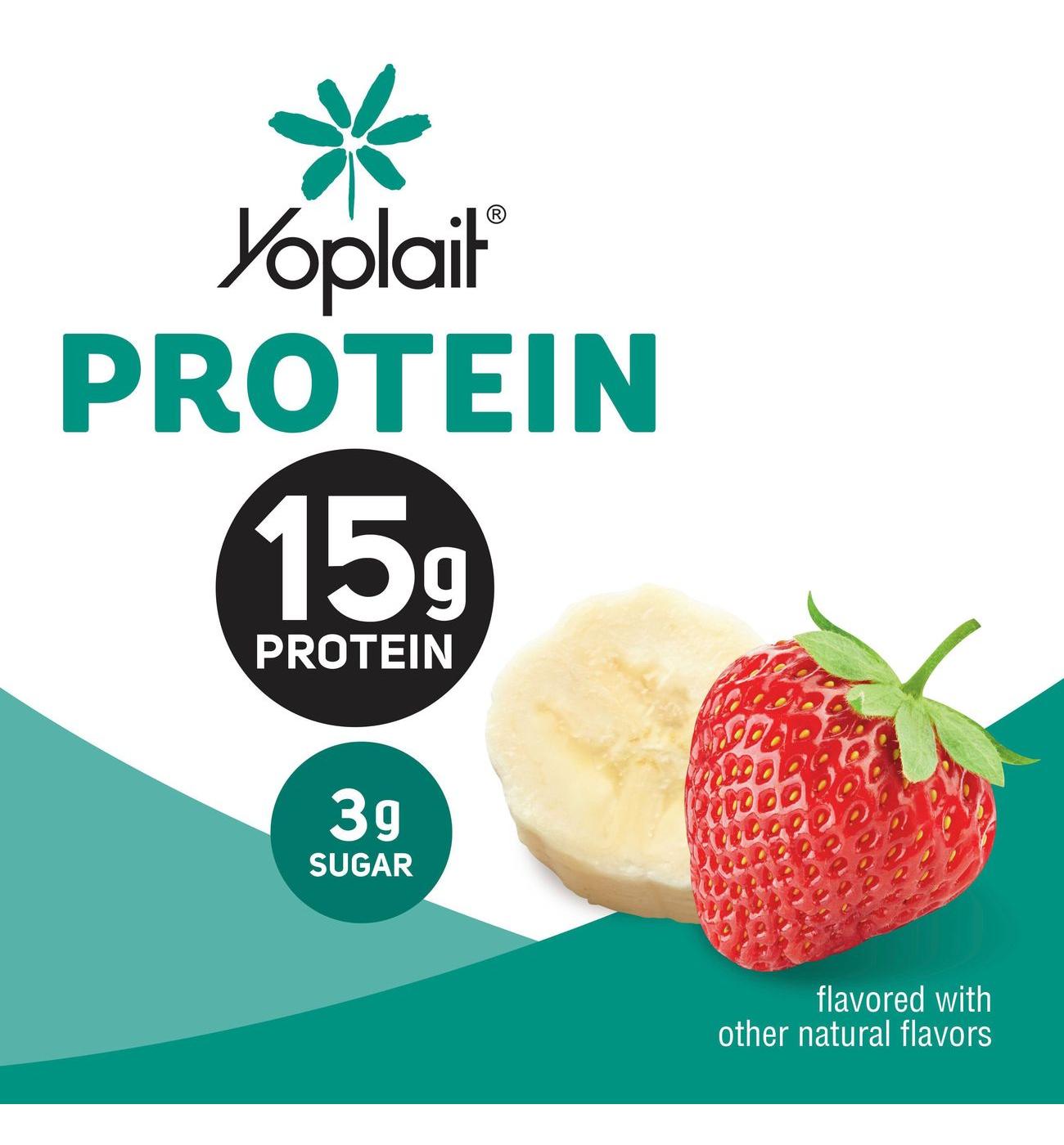 Yoplait Protein 15g Protein Strawberry Banana Yogurt - Shop Yogurt at H-E-B