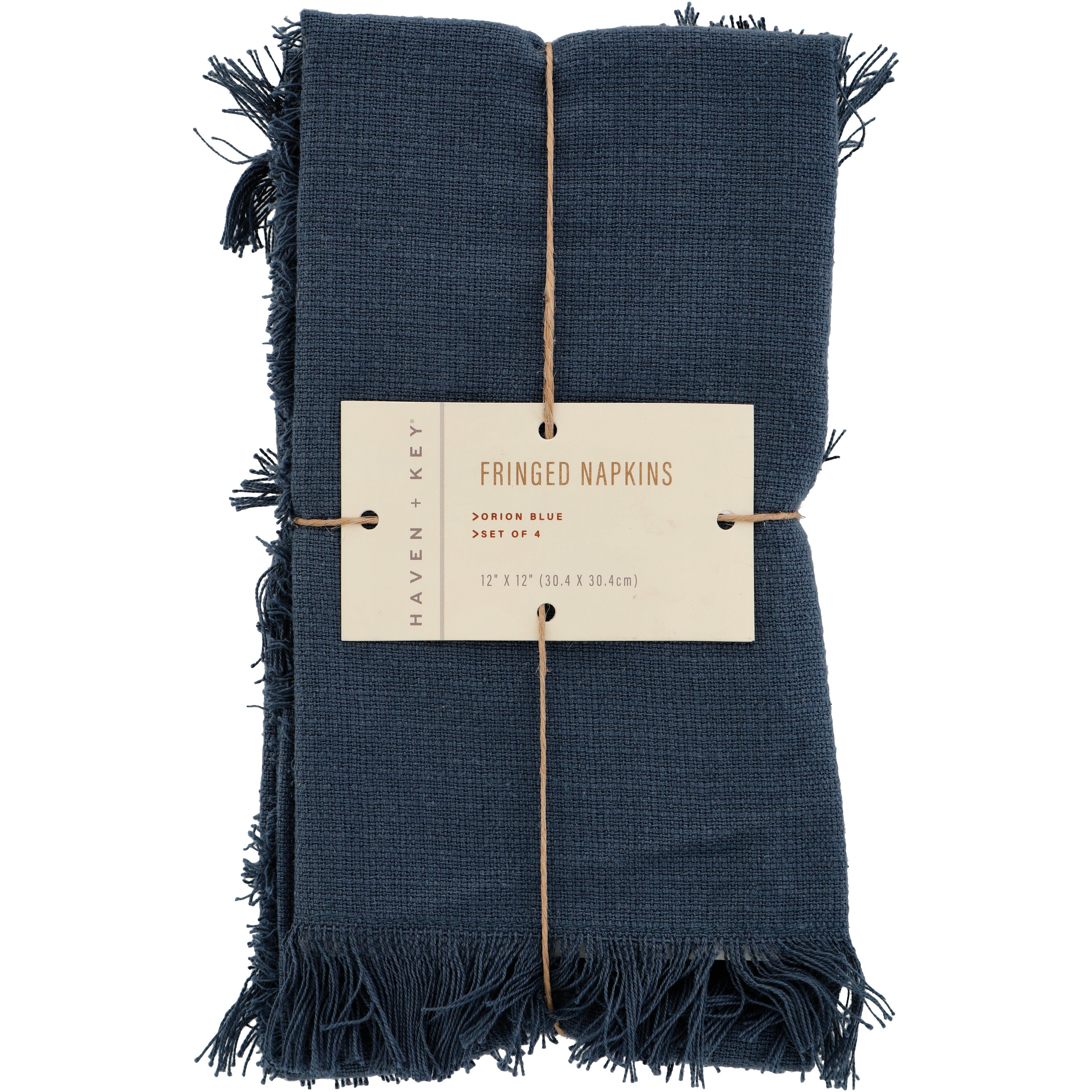 Haven + Key Fringed Napkins - Orion Blue, 4 pk - Shop Kitchen linens at ...