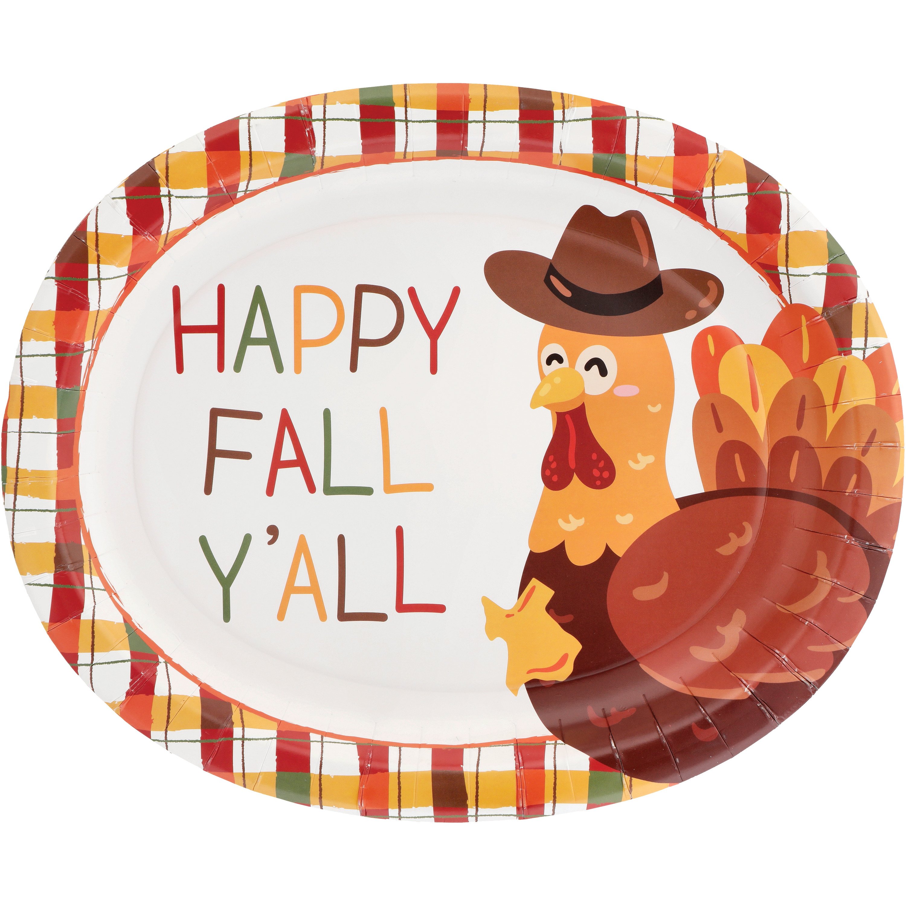 Destination Holiday Thanksgiving Turkey Happy Fall Y'all Oval Paper ...