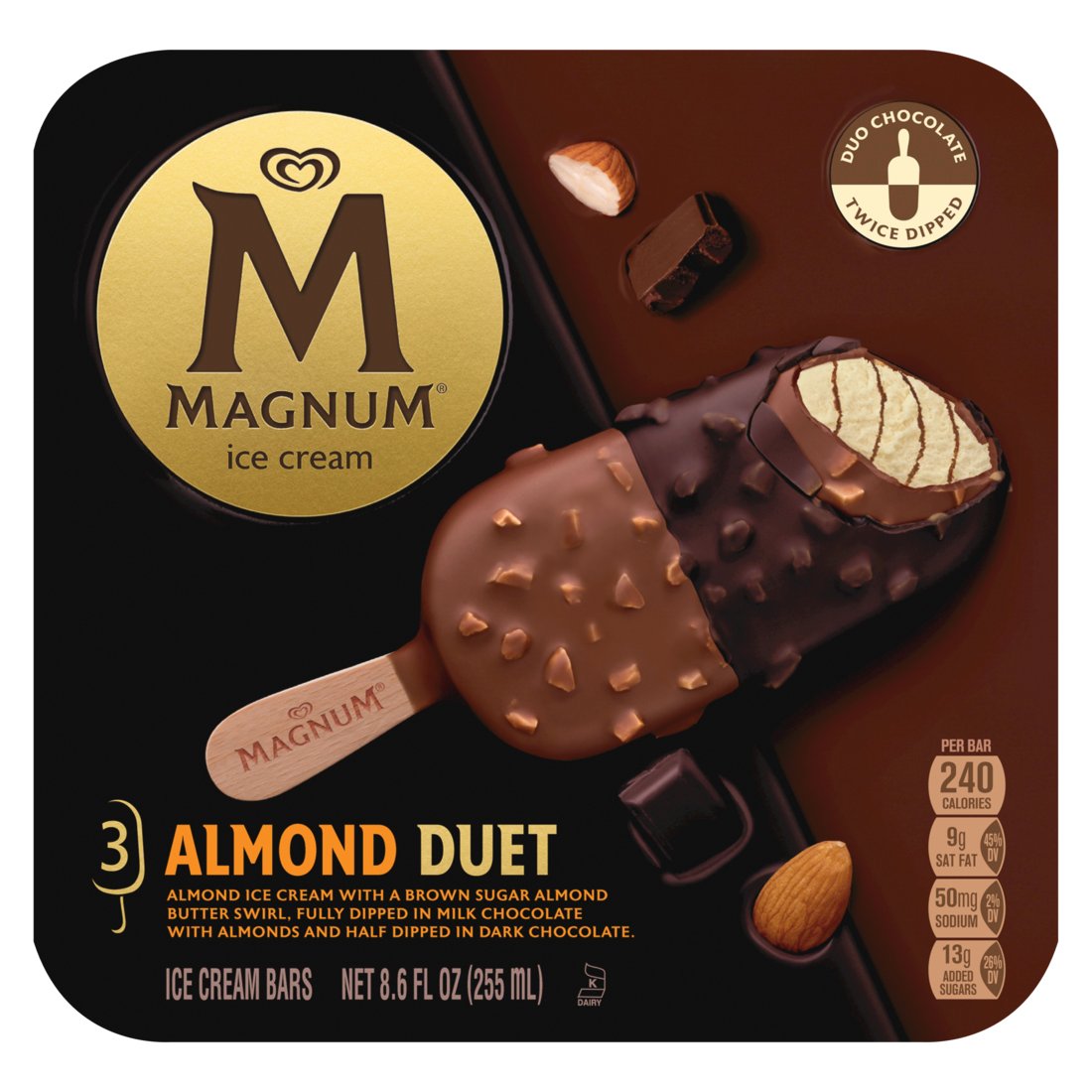 Magnum Almond Duet Ice Cream Bars - Shop Bars & pops at H-E-B