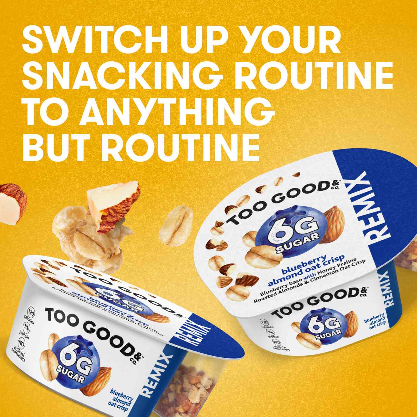 Too Good & Co. Remix Blueberry Flavored Low Fat Greek Yogurt-Cultured ...