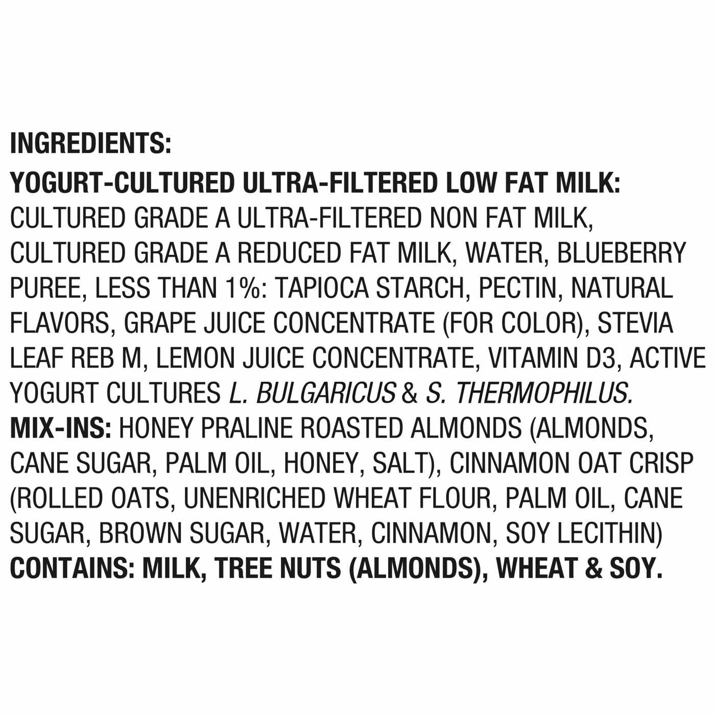 Too Good & Co. Remix Blueberry Flavored Low Fat Greek Yogurt-Cultured ...