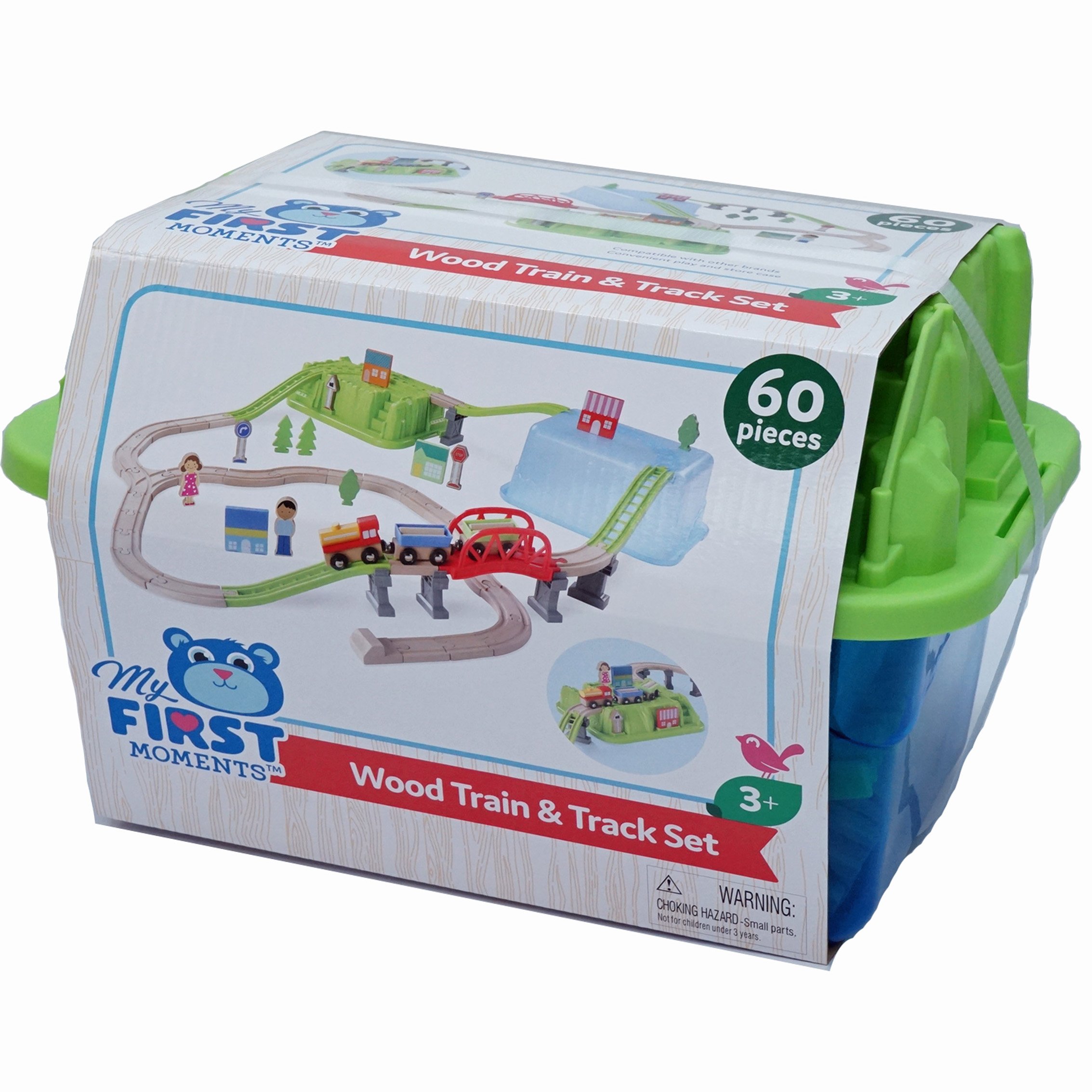 My First Moments Wood Train & Track Set - Shop Baby toys at H-E-B
