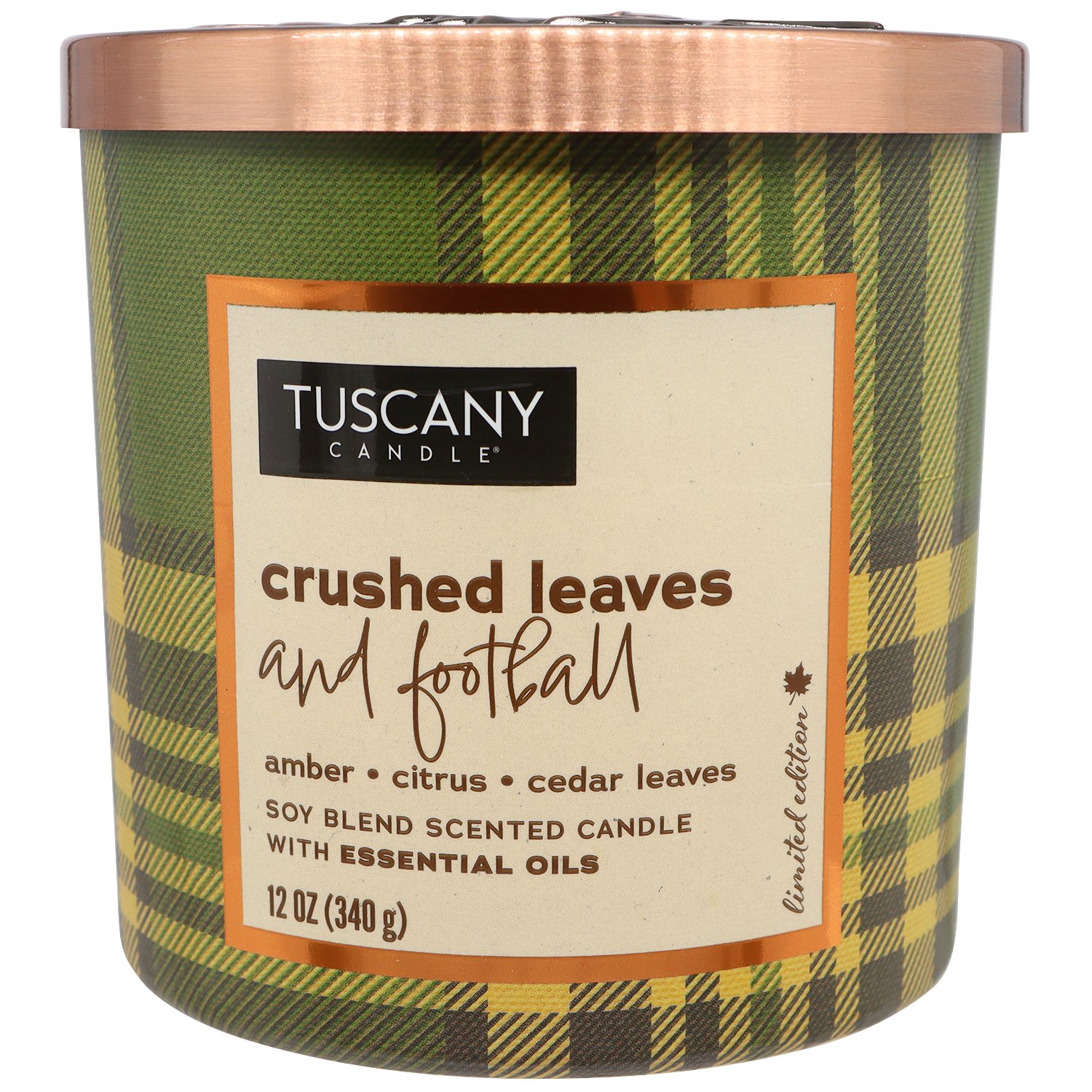 Tuscany Candle Crushed Leaves & Football Scented Soy Candle - Shop ...