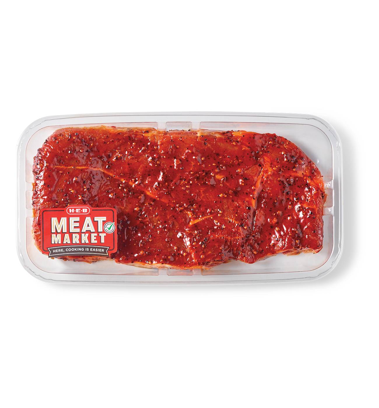 H-E-B Meat Market Marinated Boneless Beef Shoulder Steak - Smoky BBQ ...