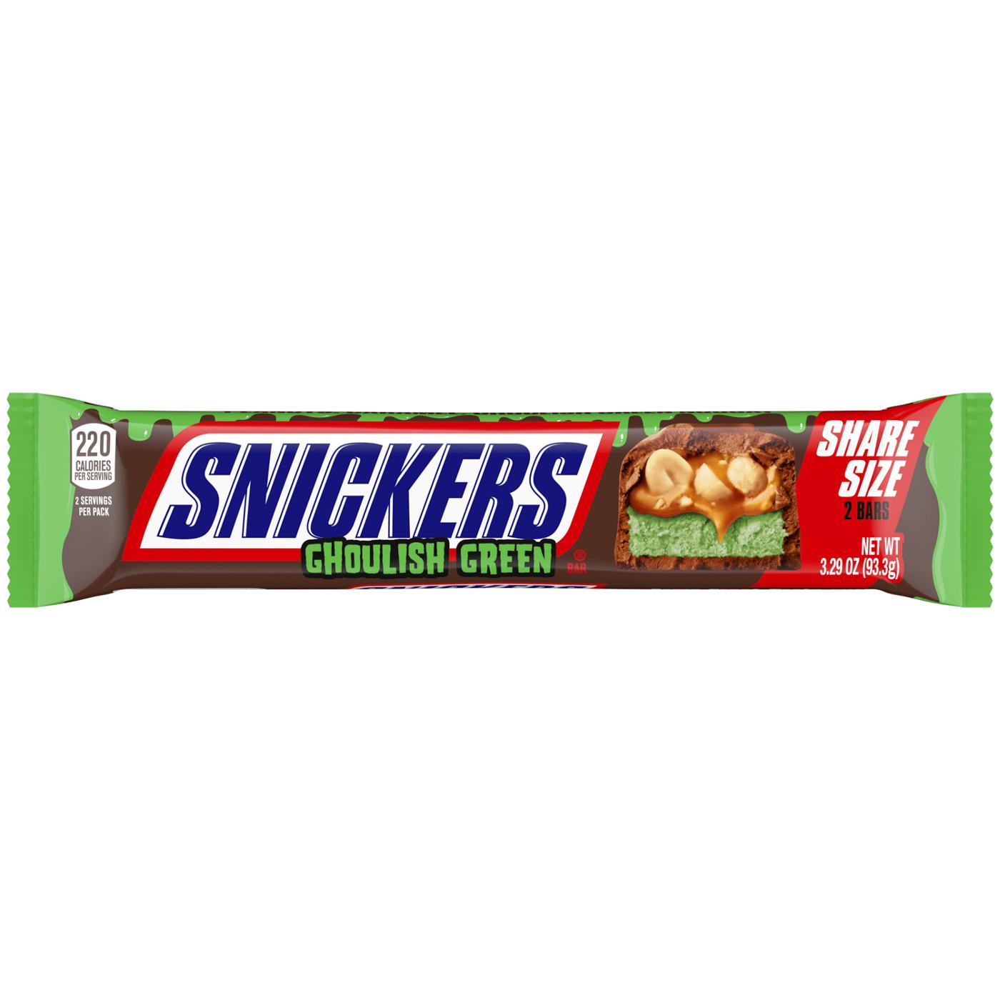 Snickers Ghoulish Green Halloween Candy Bar - Share Size - Shop Candy ...