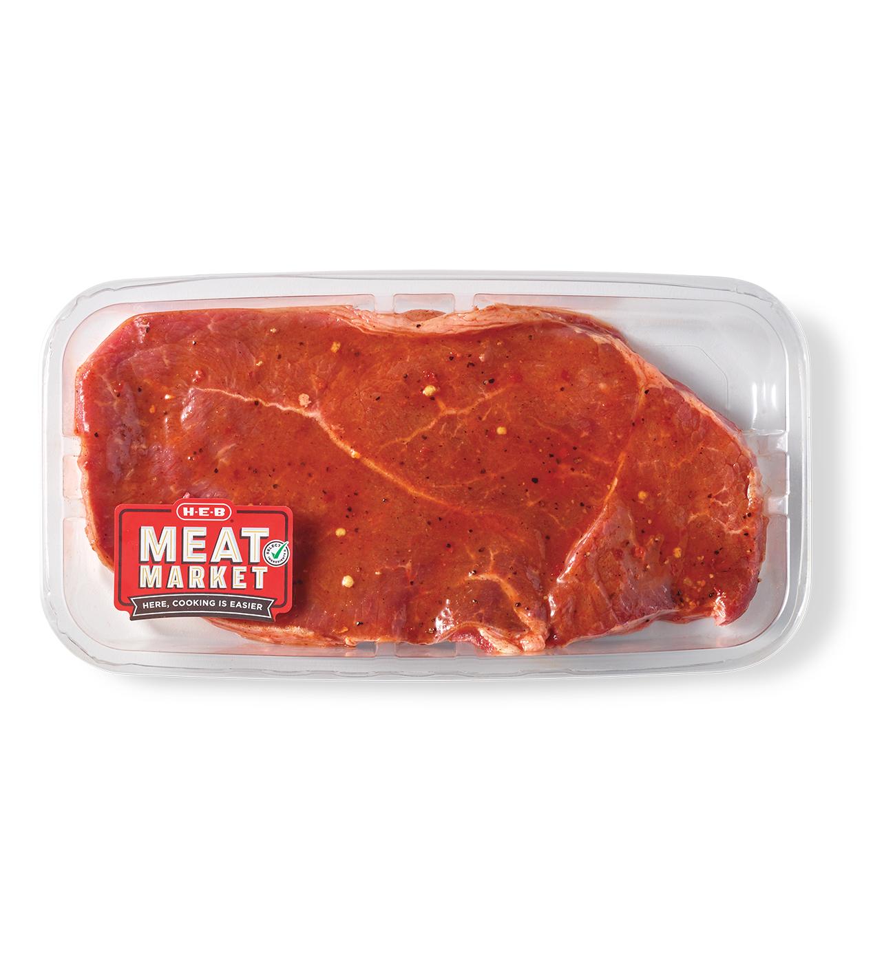 H-E-B Meat Market Marinated Boneless Beef Shoulder Steak - Chile Lime ...