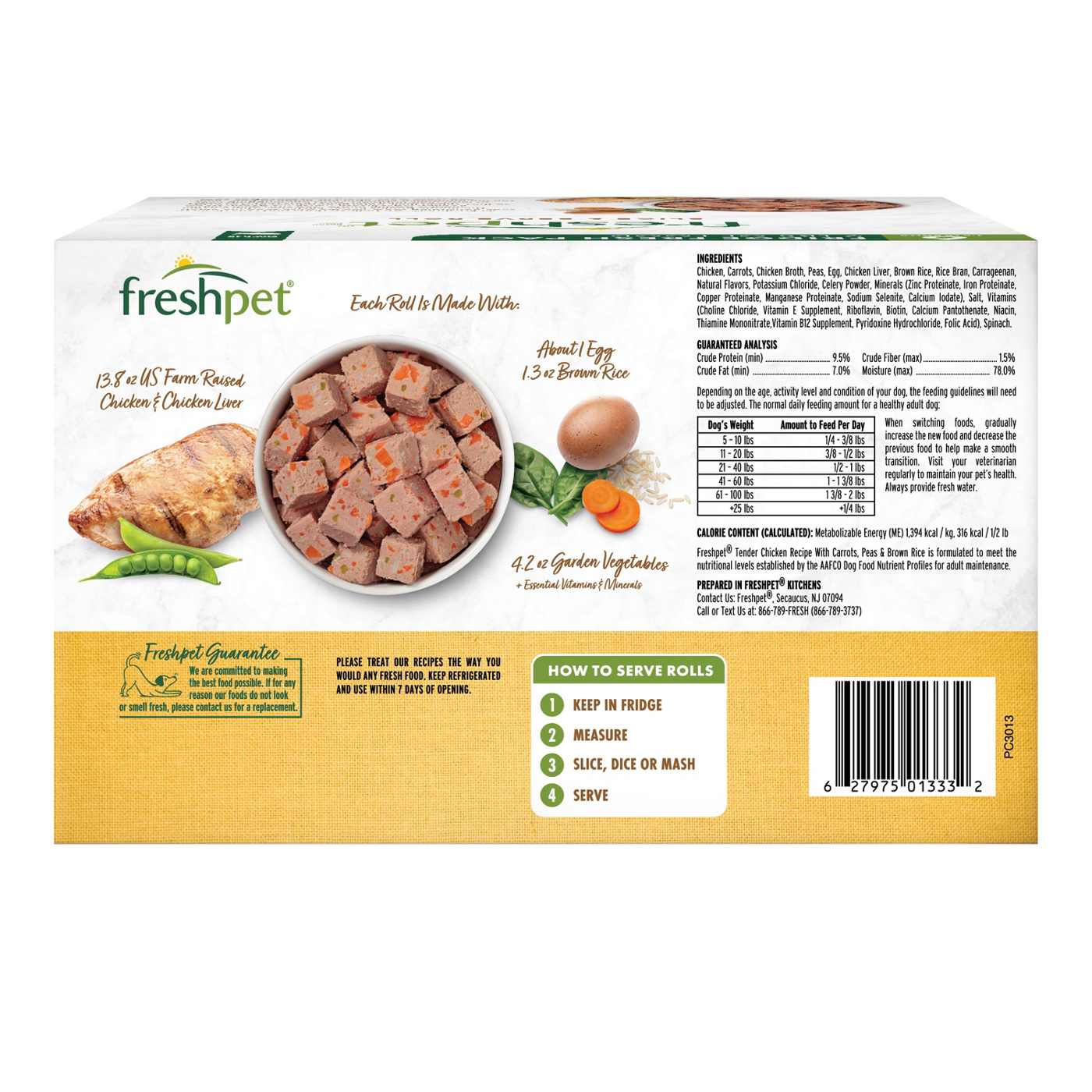 Freshpet Slice & Serve Fresh Dog Food, Multipack - Chicken - Shop Food ...