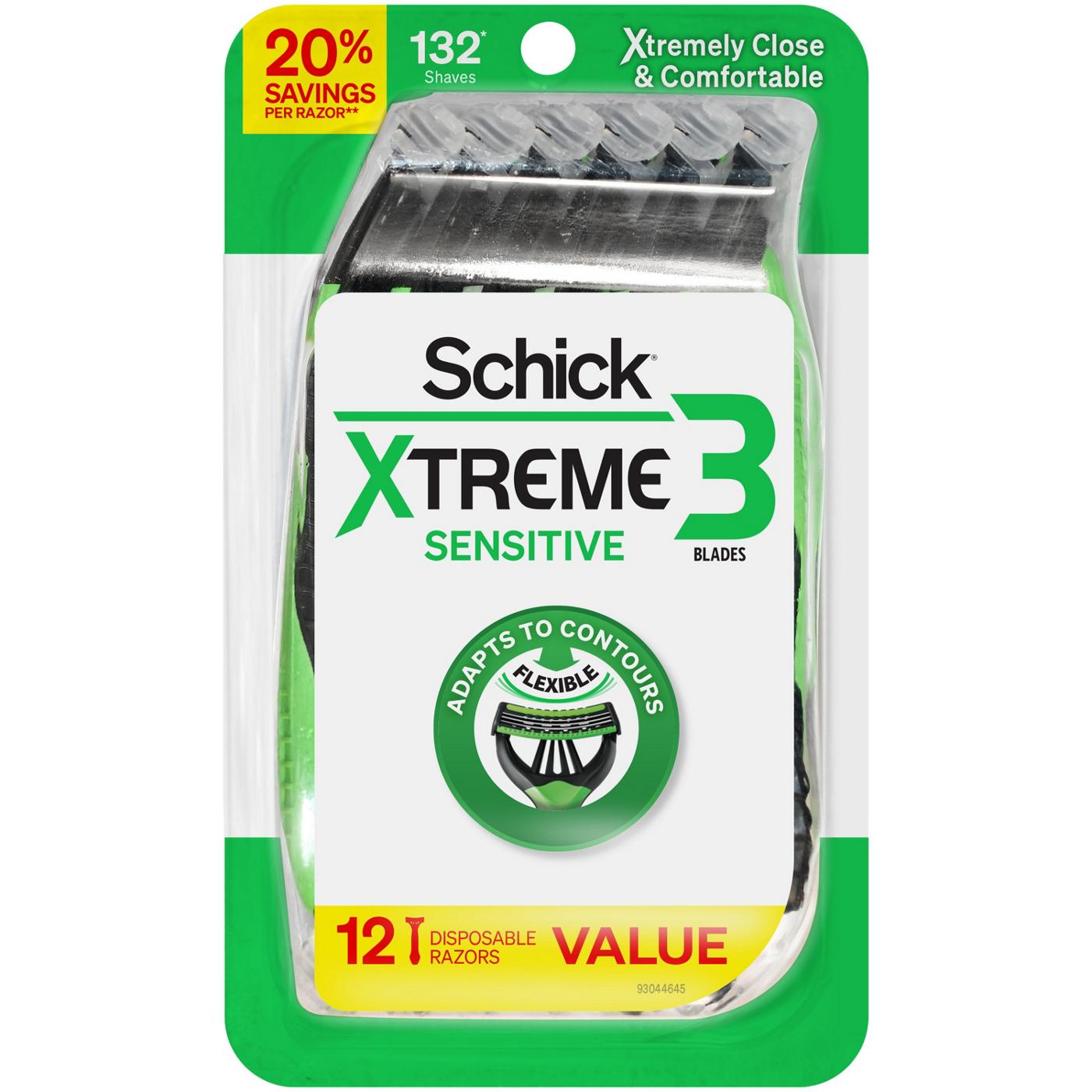 Schick Xtreme 3 Sensitive Disposable Razors - Shop Razors & blades at H-E-B