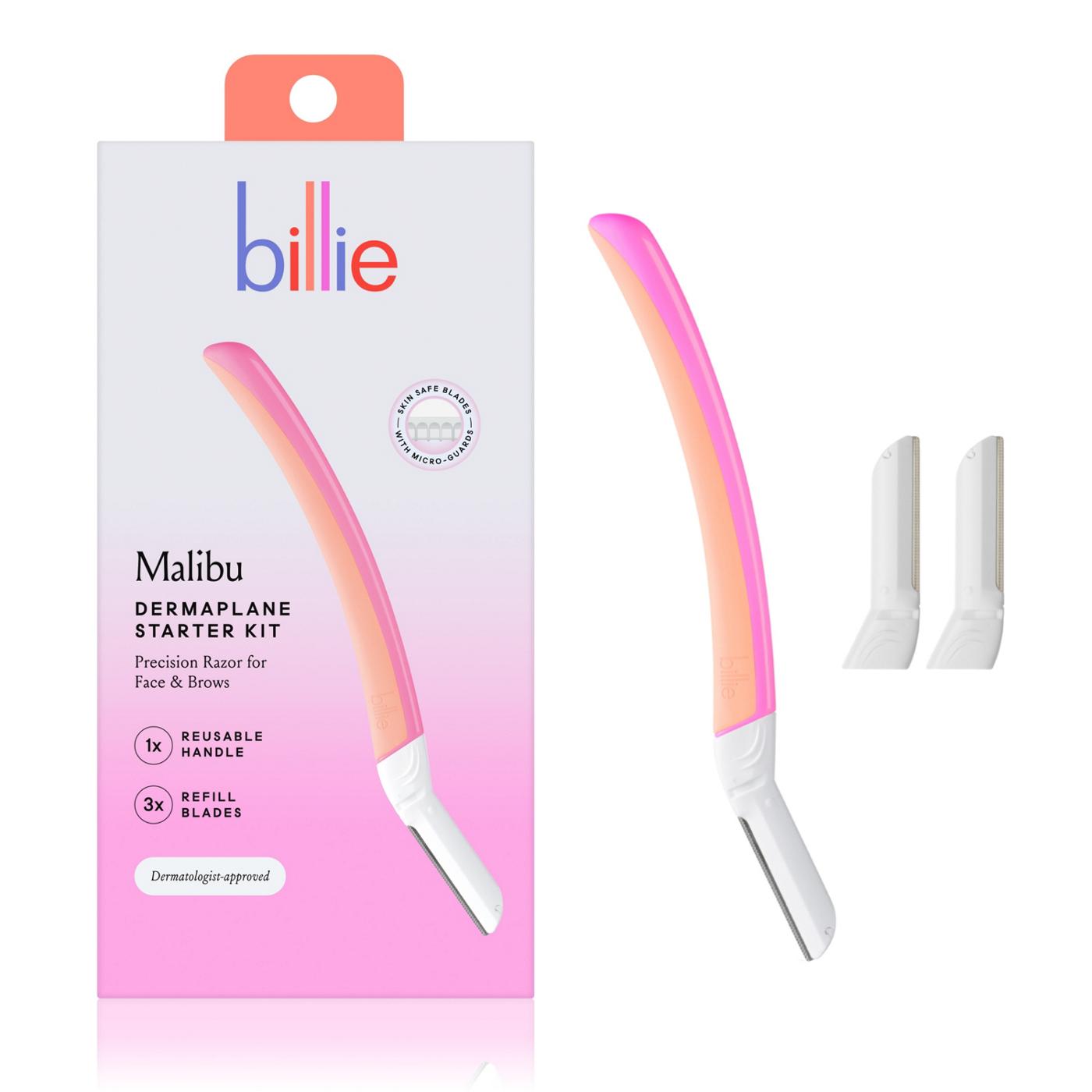Billie Dermaplane Starter Kit + 3 Blade Refills - Malibu - Shop Razors ...