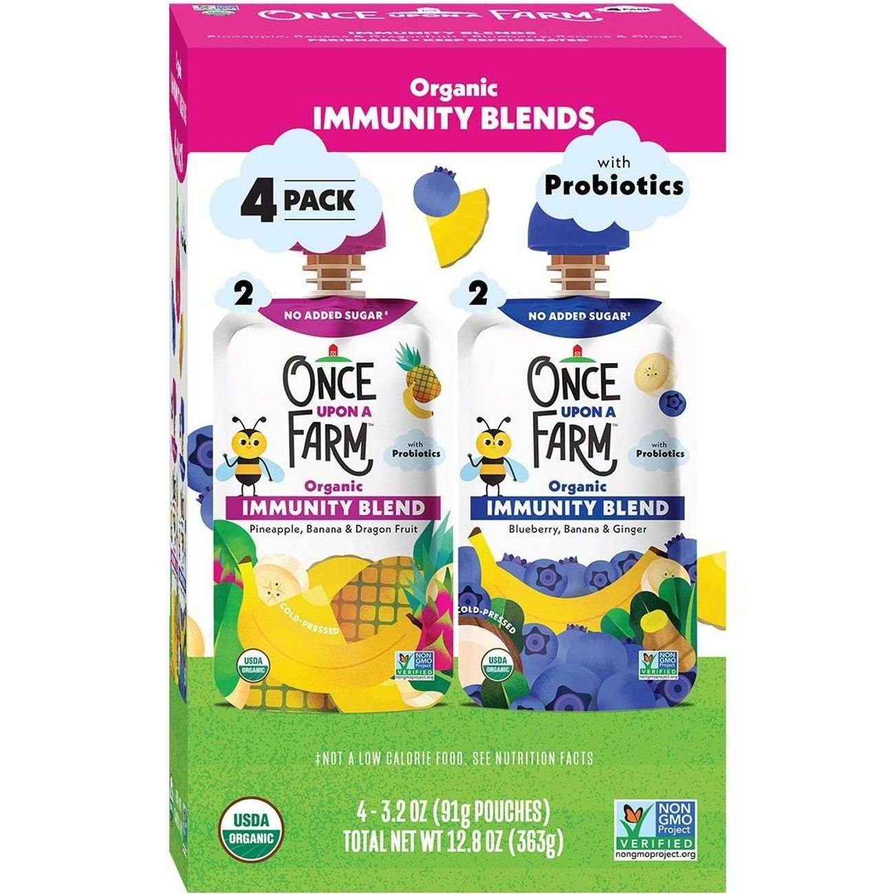 Once Upon A Farm Organic Immunity Blends 4 pk Variety Pack - Shop ... Once Upon A Farm Organic Immunity Blends 4 pk Variety Pack - Shop ...