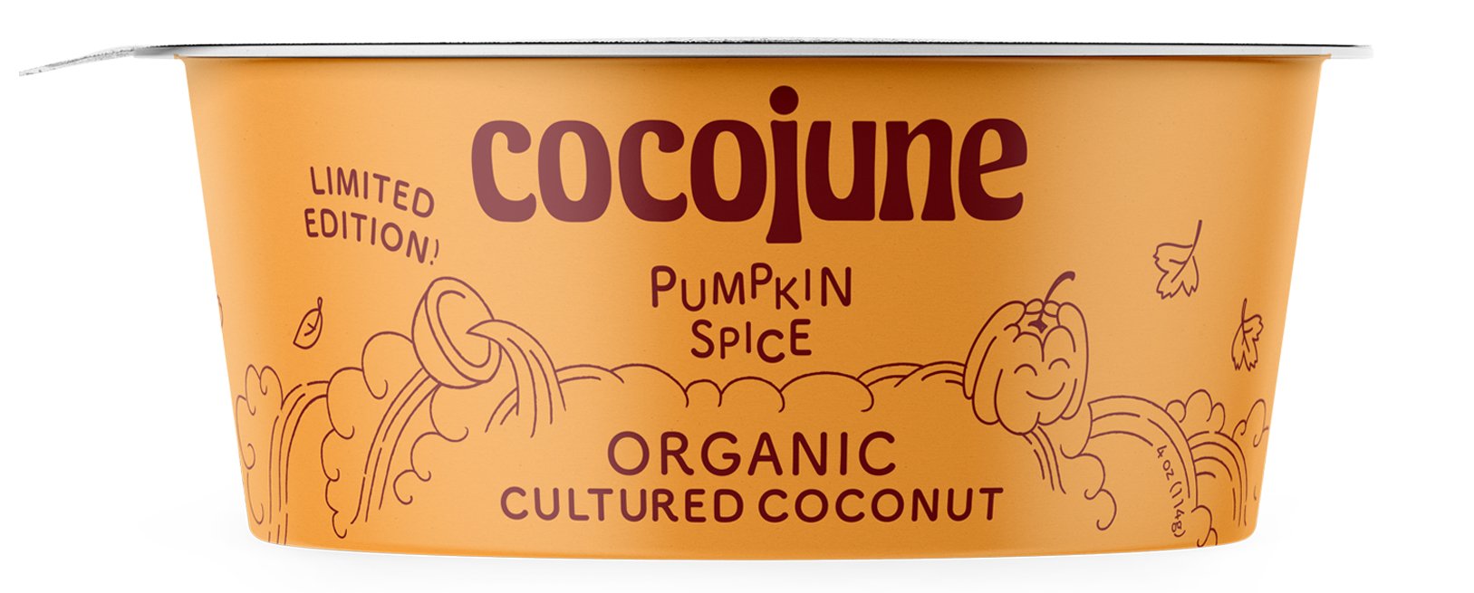Cocojune Organic Pumpkin Spice Cultured Coconut Yogurt, 4 oz | Central ...