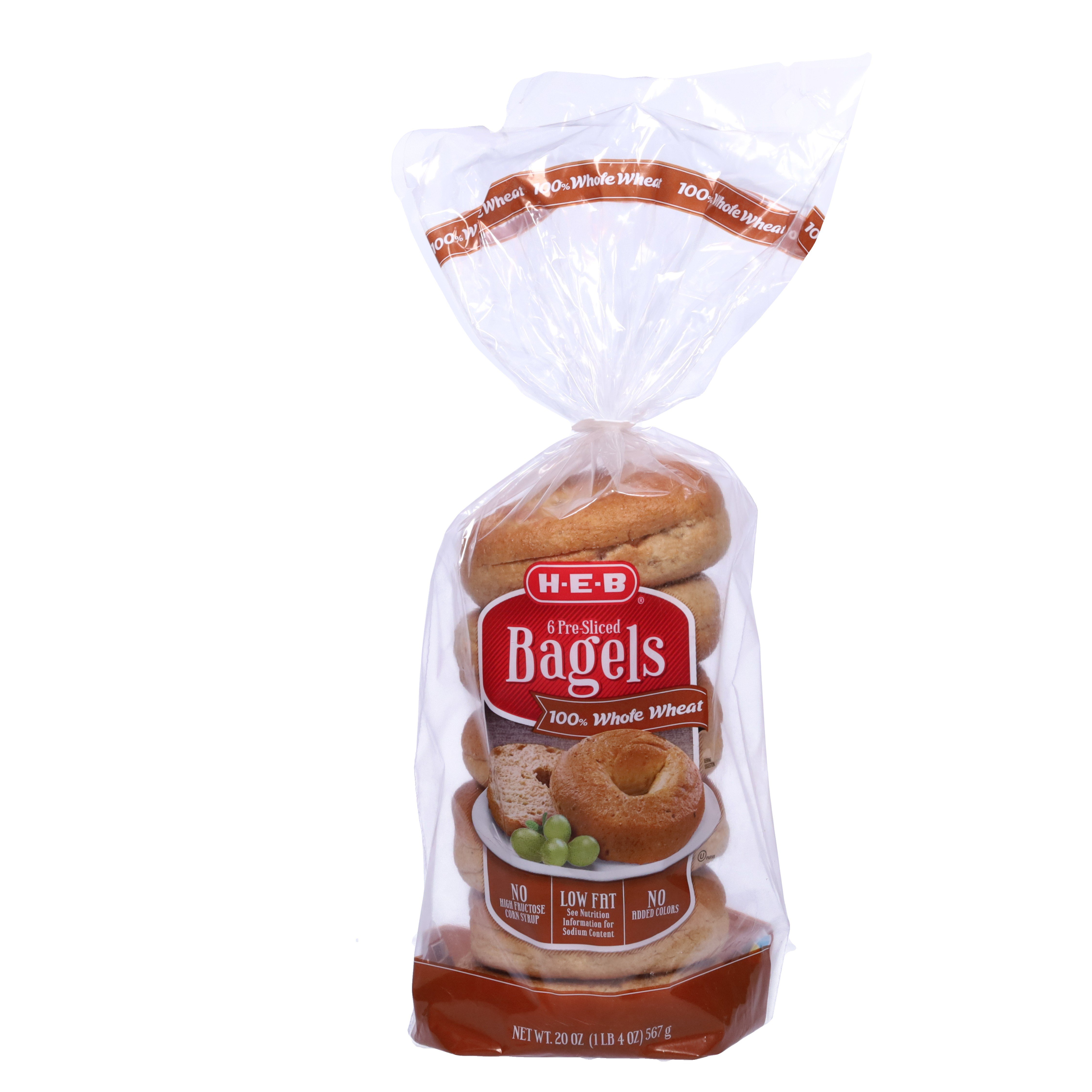 H-E-B 100% Whole Wheat Bagels - Shop Bagels at H-E-B