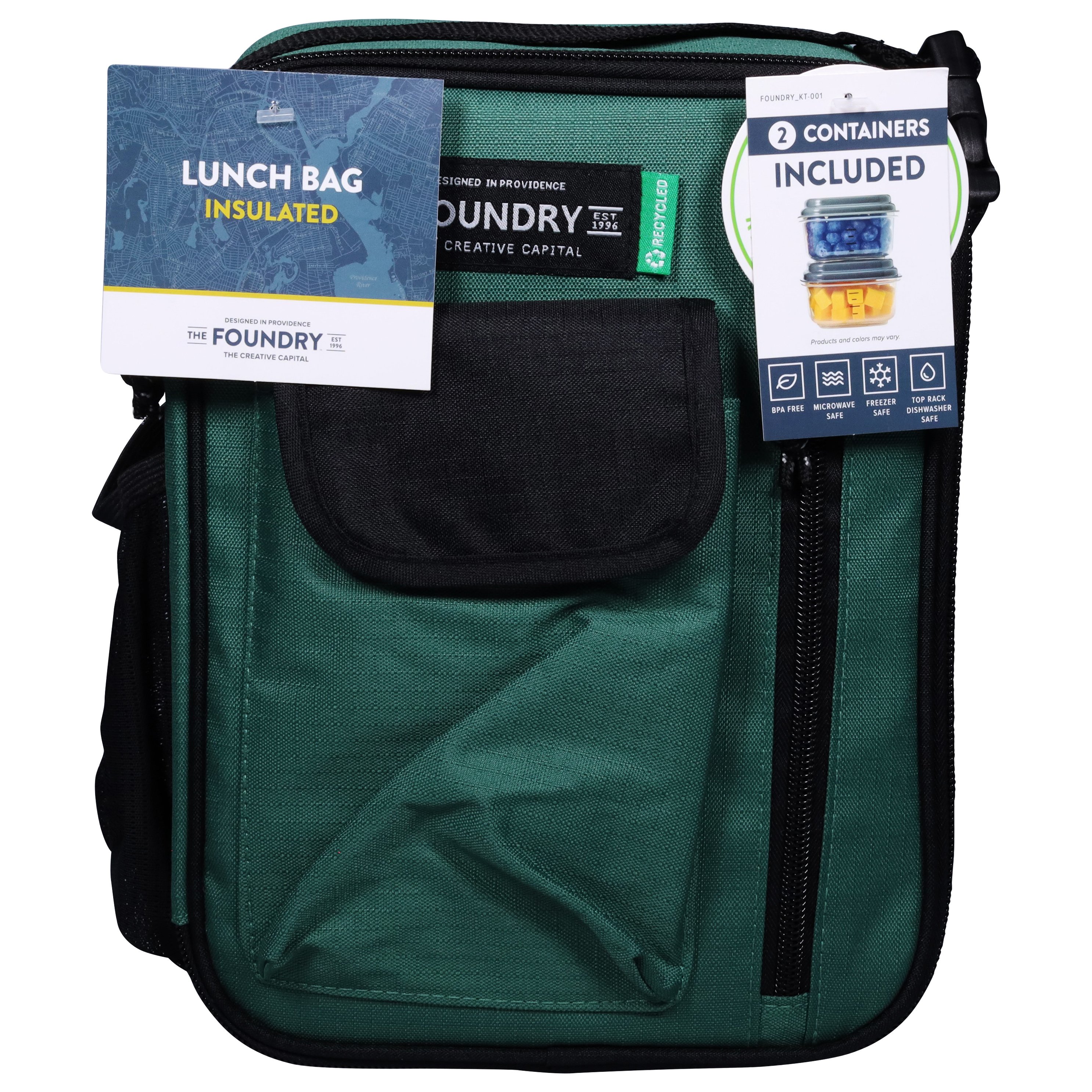 Fit + Fresh Foundry Recycled Lunch Bag Kit - Green - Shop Lunch boxes ...