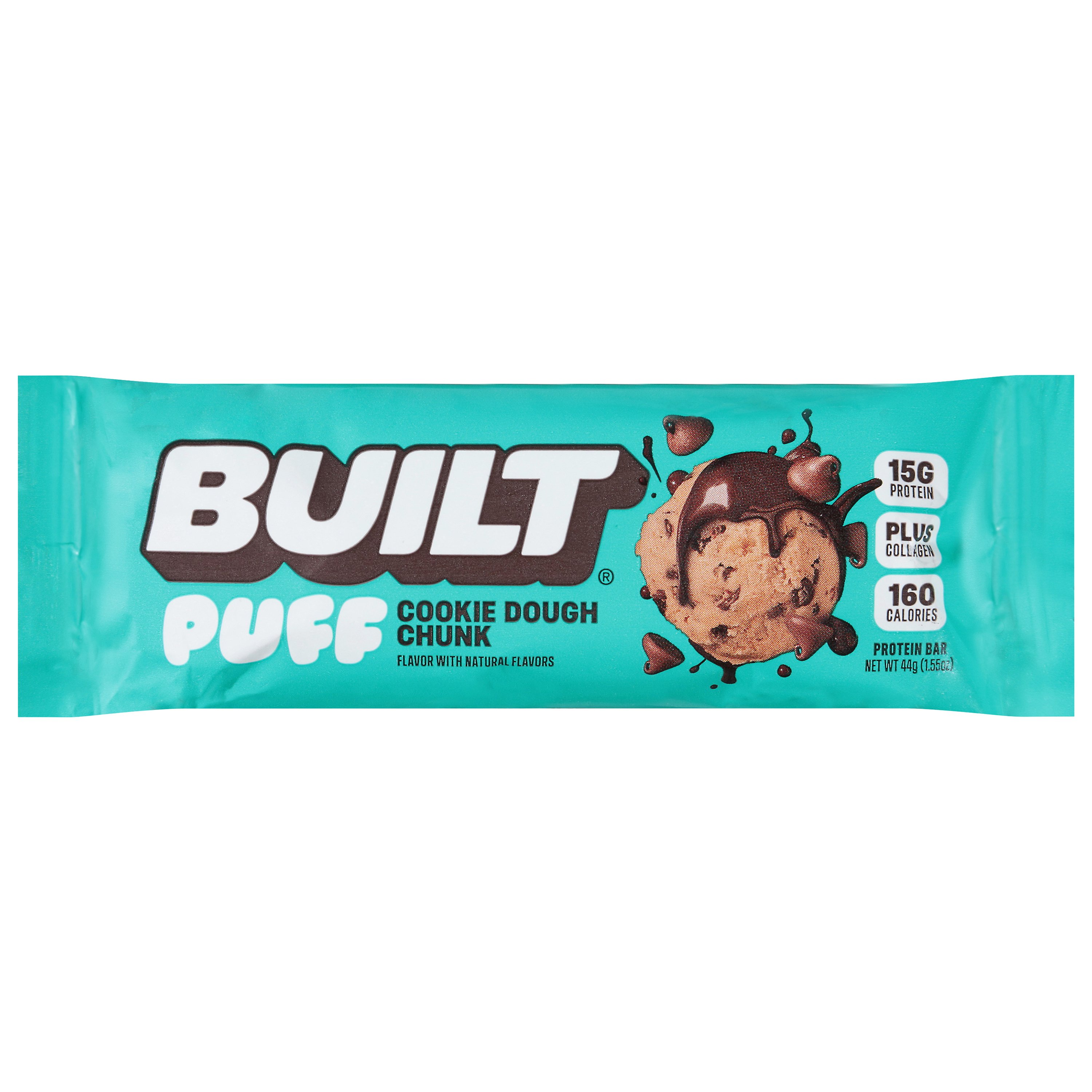 BUILT Puff 15g Protein Bar - Cookie Dough Chunk - Shop Granola & snack ...