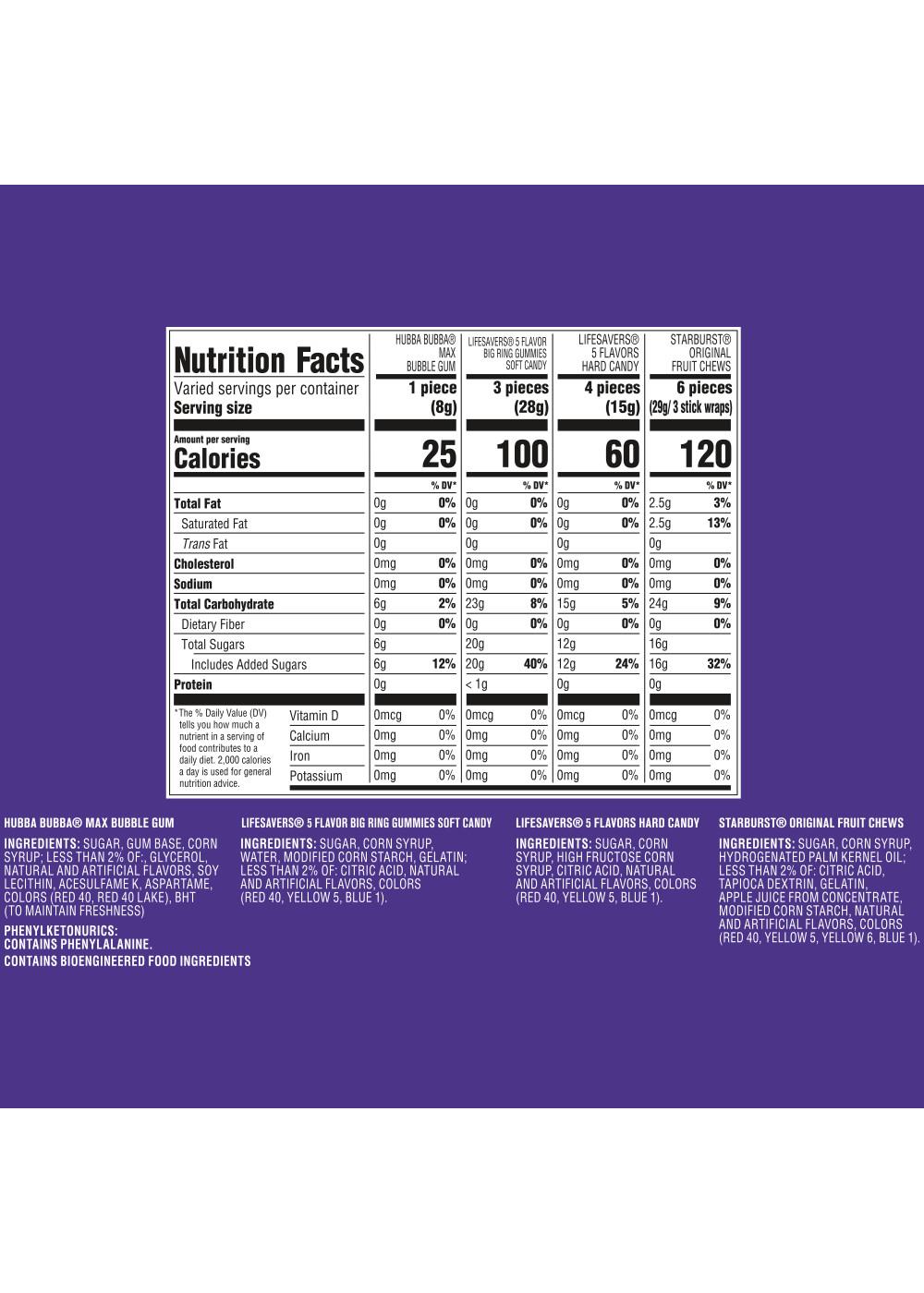 Starburst, Life Savers & Hubba Bubba Assorted Halloween Candy - Shop ...