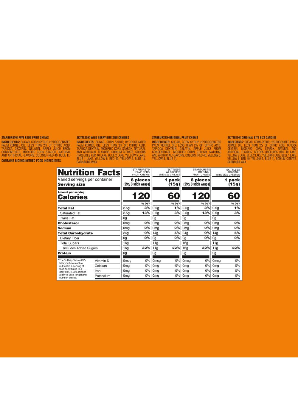 Skittles & Starburst Assorted Fun Size Chewy Halloween Candy - Shop ...