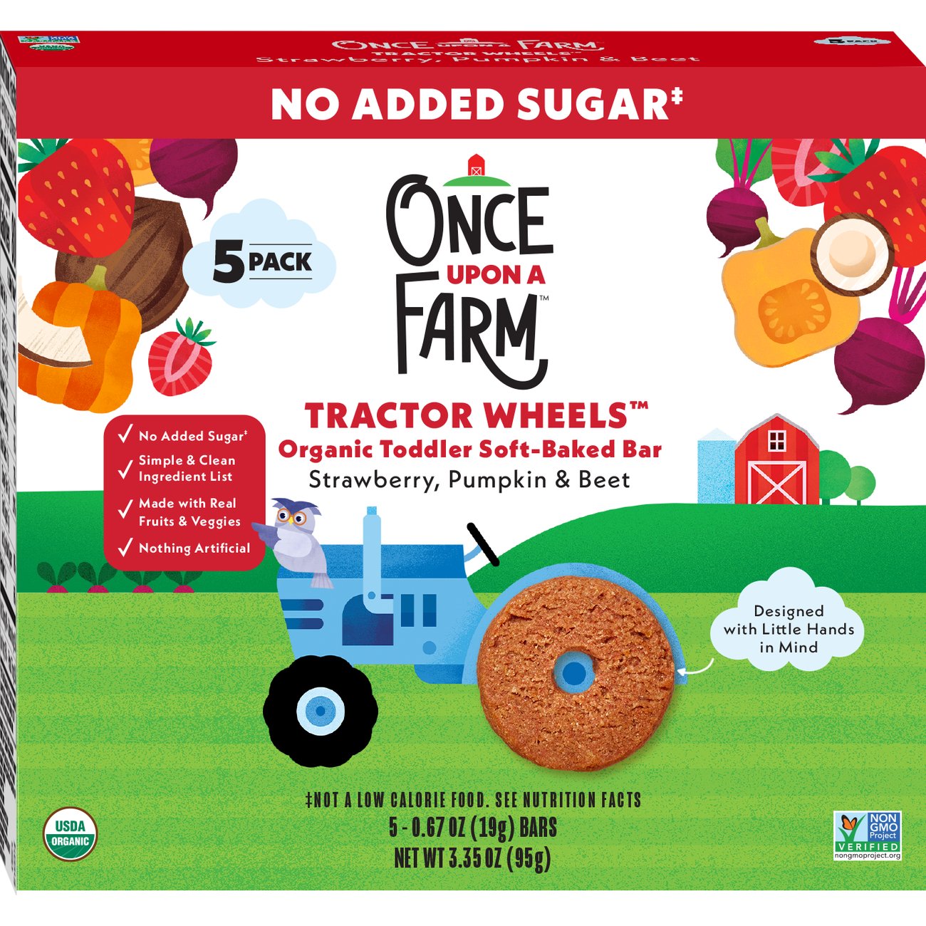 Once Upon a Farm Tractor Wheels Organic Toddler Soft-Baked Bar ...