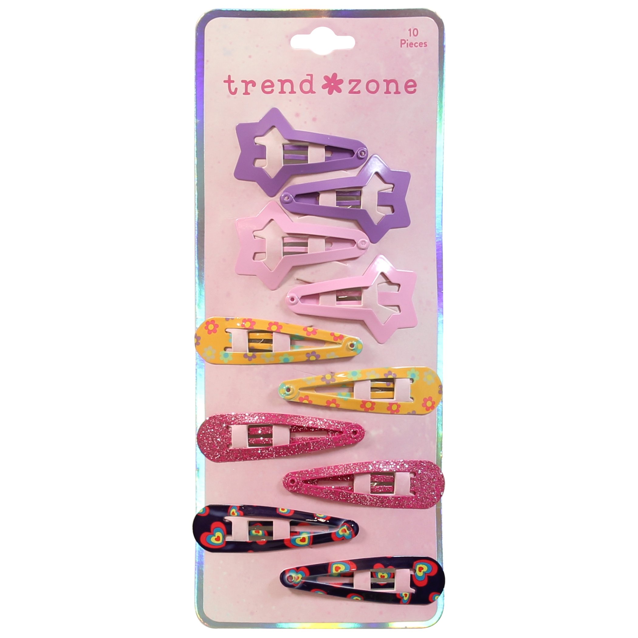 Trend Zone Assorted Shape Print Hair Snap Clips - Shop Hair accessories ...