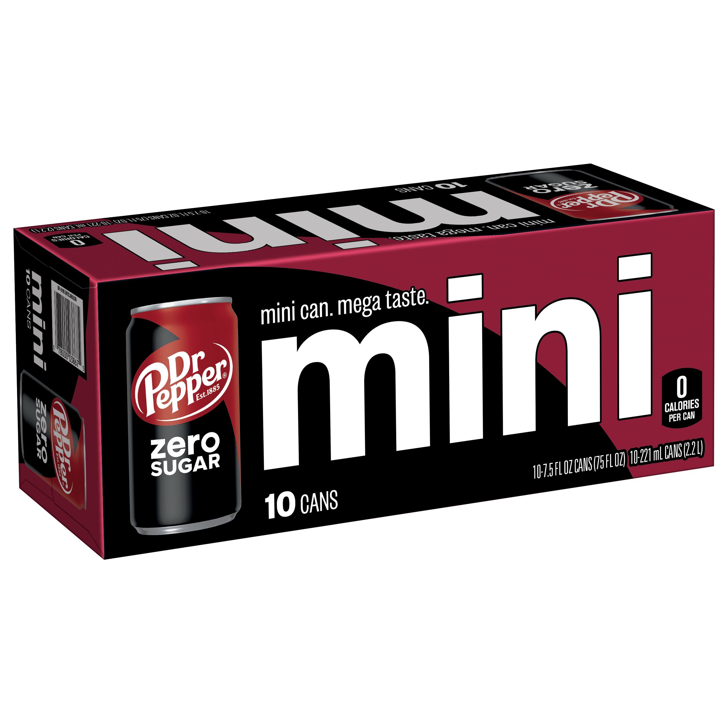 Dr Pepper Dr Pepper Zero 10 pk Mini Cans - Shop Soda at H-E-B