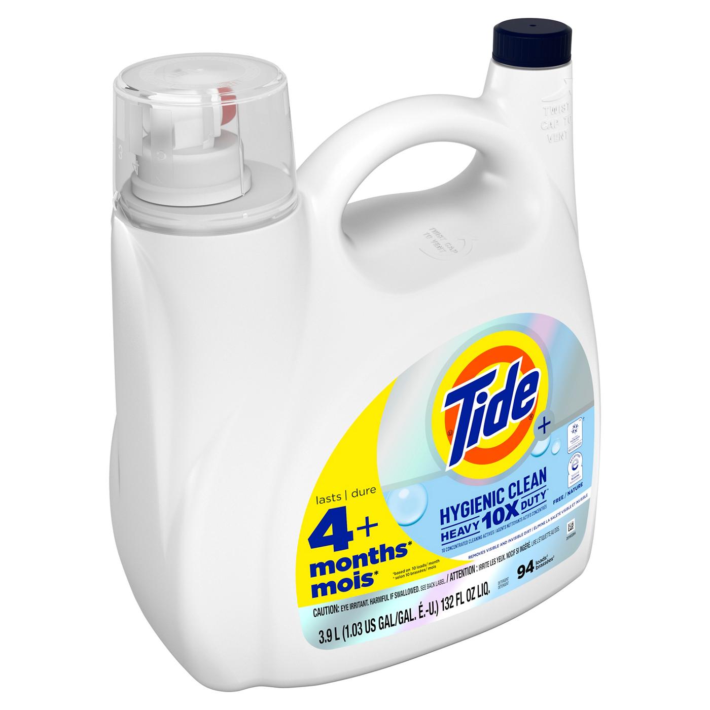 Tide + Hygienic Clean Heavy Duty HE Liquid Laundry Detergent, 94 Loads ...