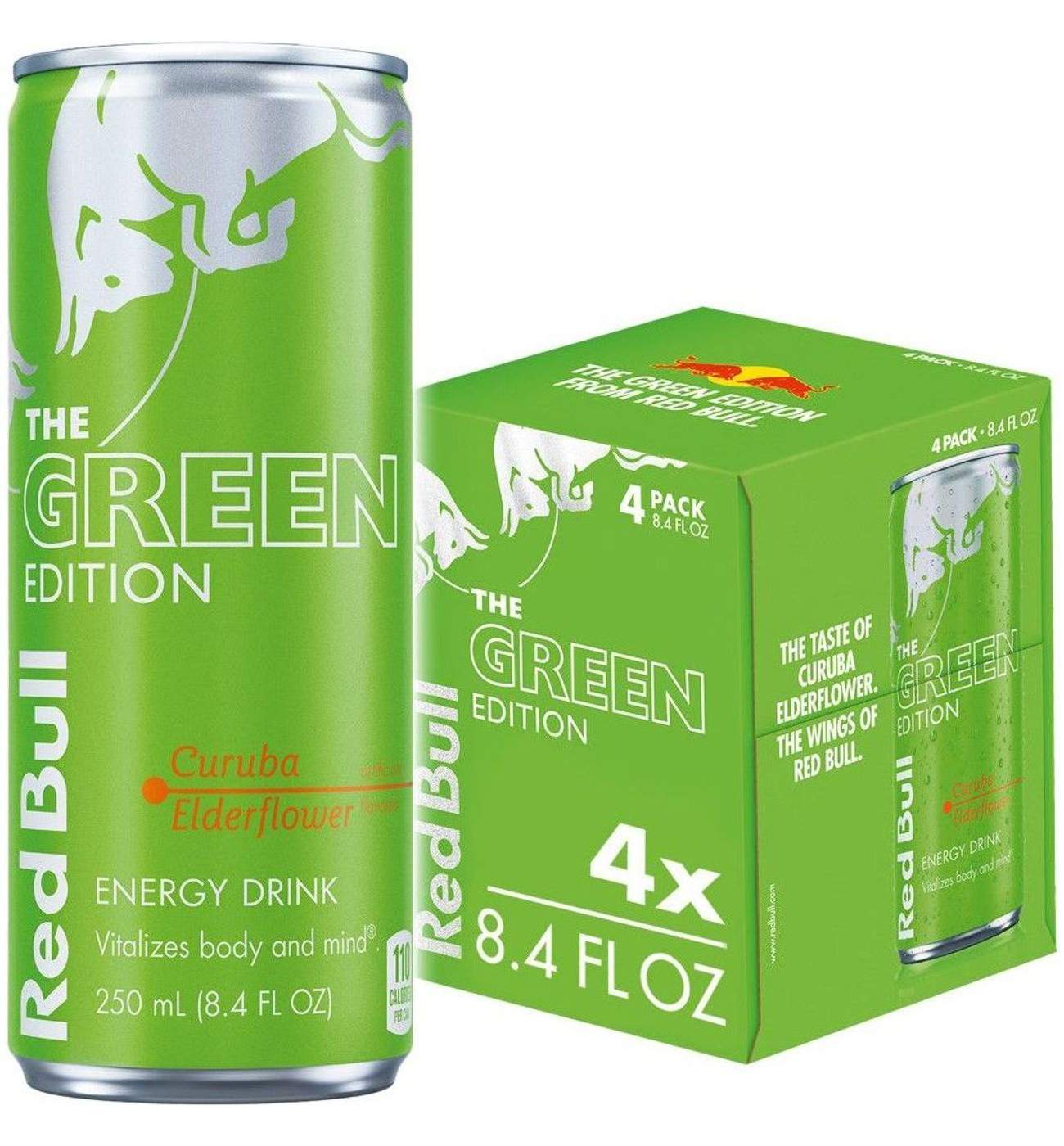 Red Bull Green Edition Energy Drink 4 pk Cans - Curuba Elderflower ...