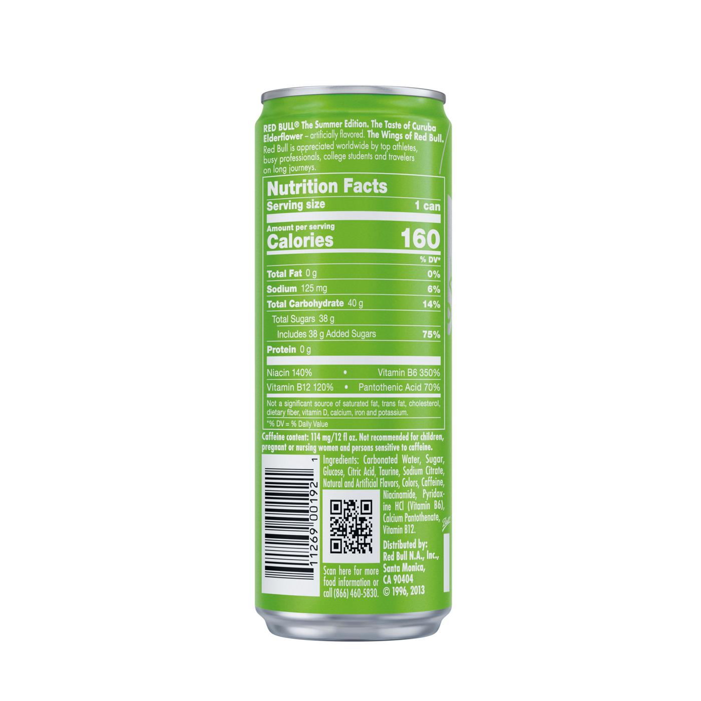Red Bull Green Edition Energy Drink - Curuba Elderflower - Shop Sports ...