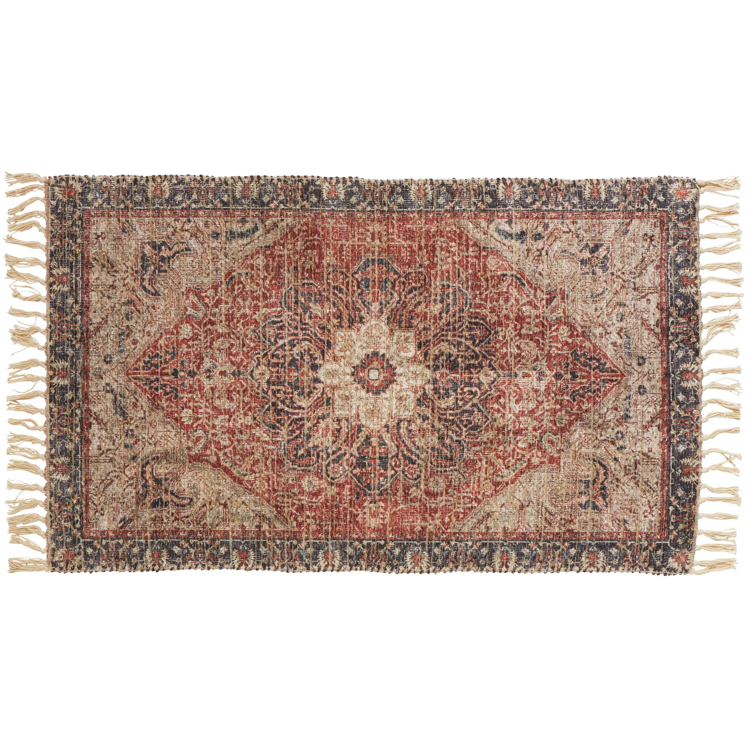 Haven + Key Medallion Scatter Rug - Red - Shop Rugs & mats at H-E-B