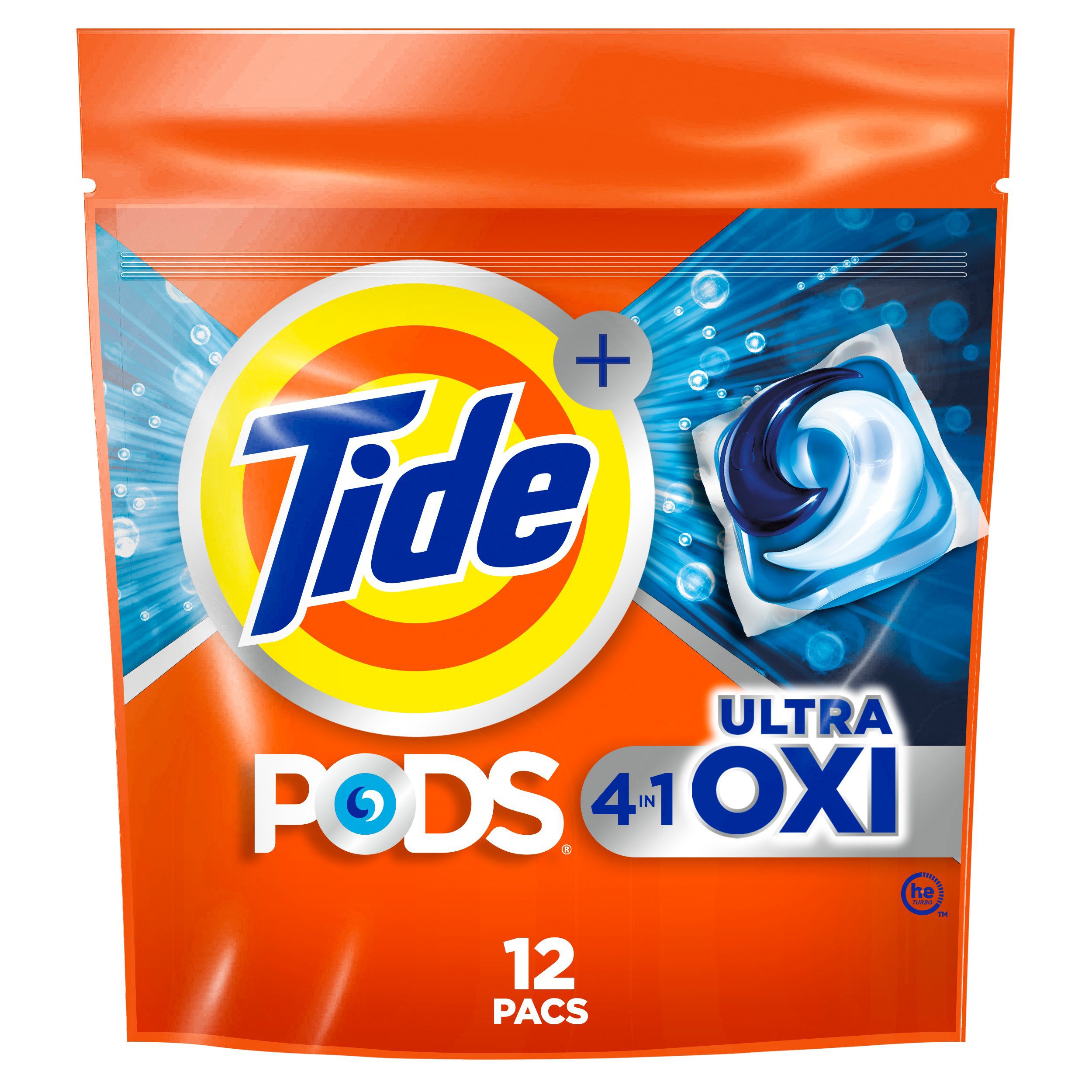 Tide PODS Liquid Laundry Detergent Soap Pacs, 4-n-1 Ultra Oxi, HE ...