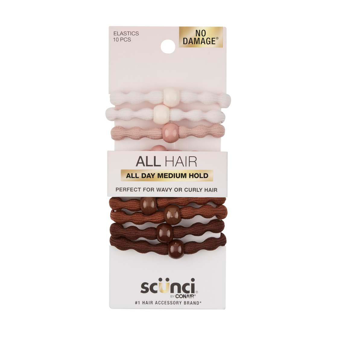 Scunci All Day Strong Hold Bead Hair Ties - Neutral - Shop Hair ...