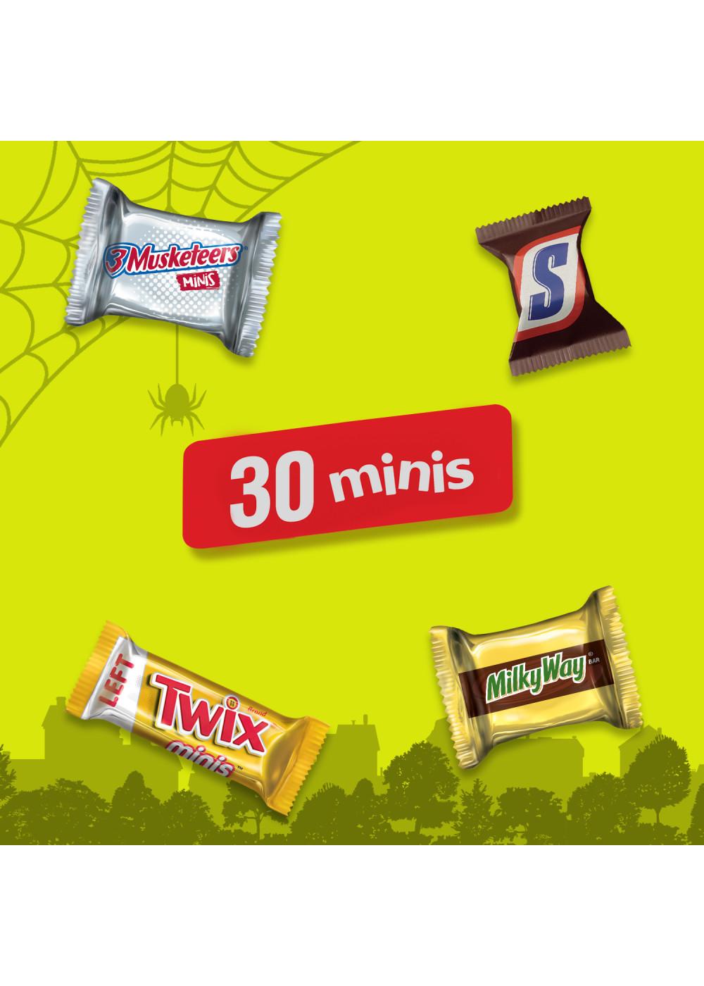 Snickers, Twix, Milky Way & 3 Musketeers Assorted Milk Chocolate Minis ...