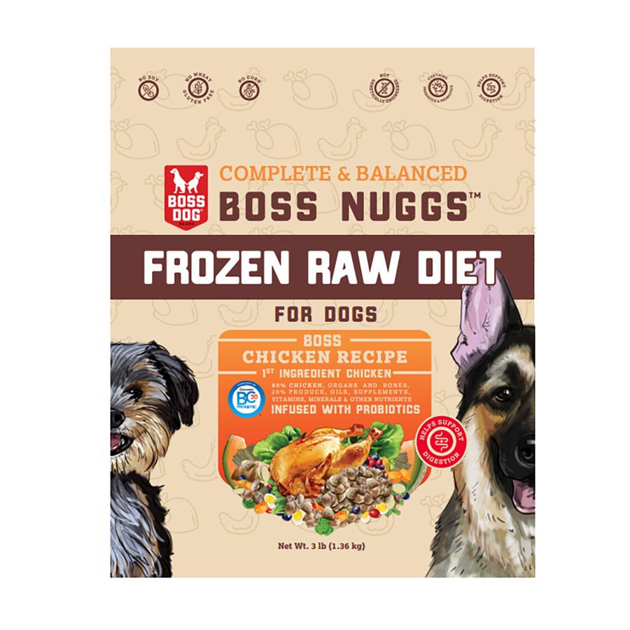 Boss Dog Raw Frozen Boss Nuggs Chicken Recipe Dog Food - Shop Food at H-E-B