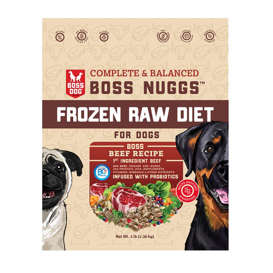 Boss Dog Raw Frozen Boss Nuggs Beef Recipe Dog Food - Shop Food at H-E-B