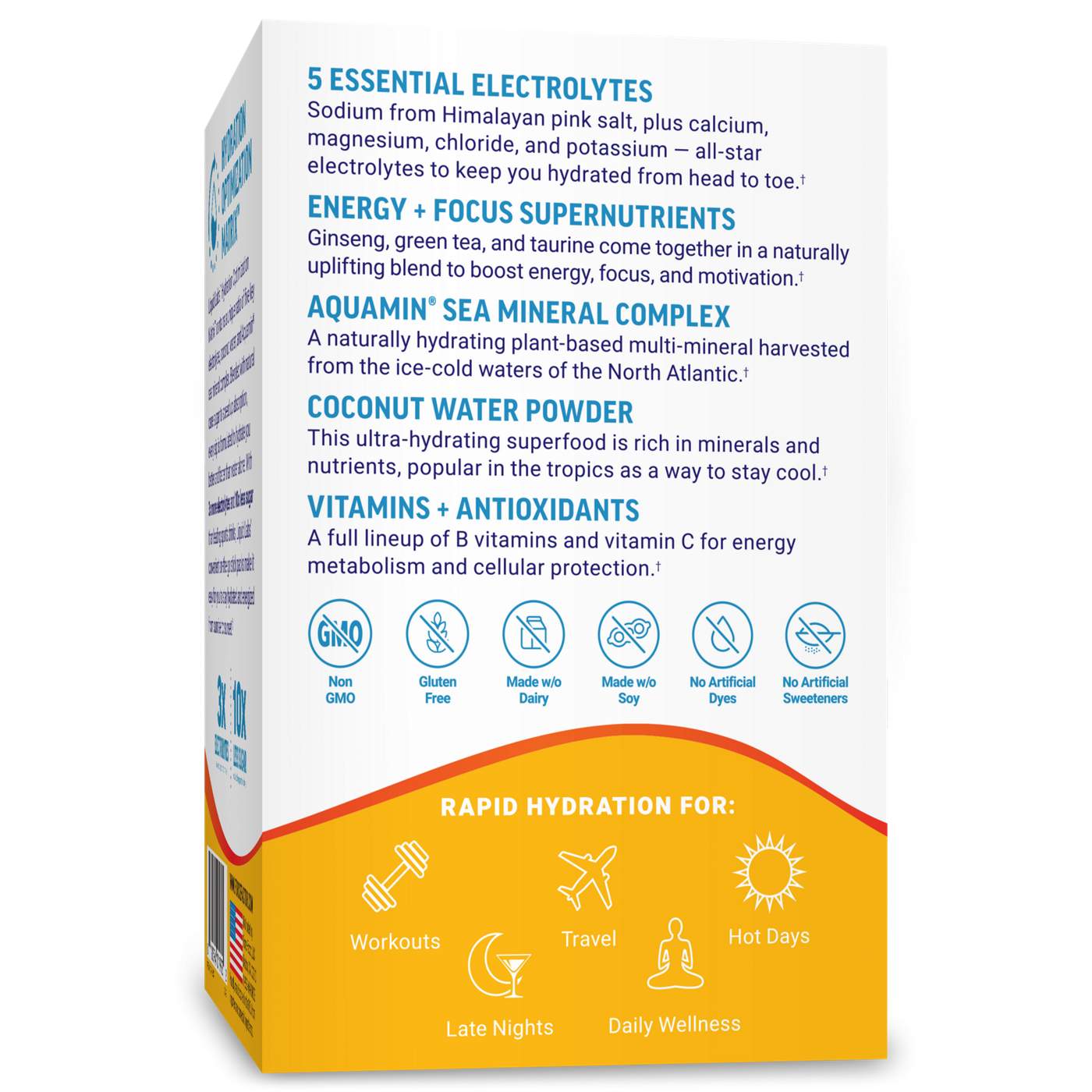 Force Factor Liquid Labs Rapid Hydration Electrolyte Drink Mix - Mango ...