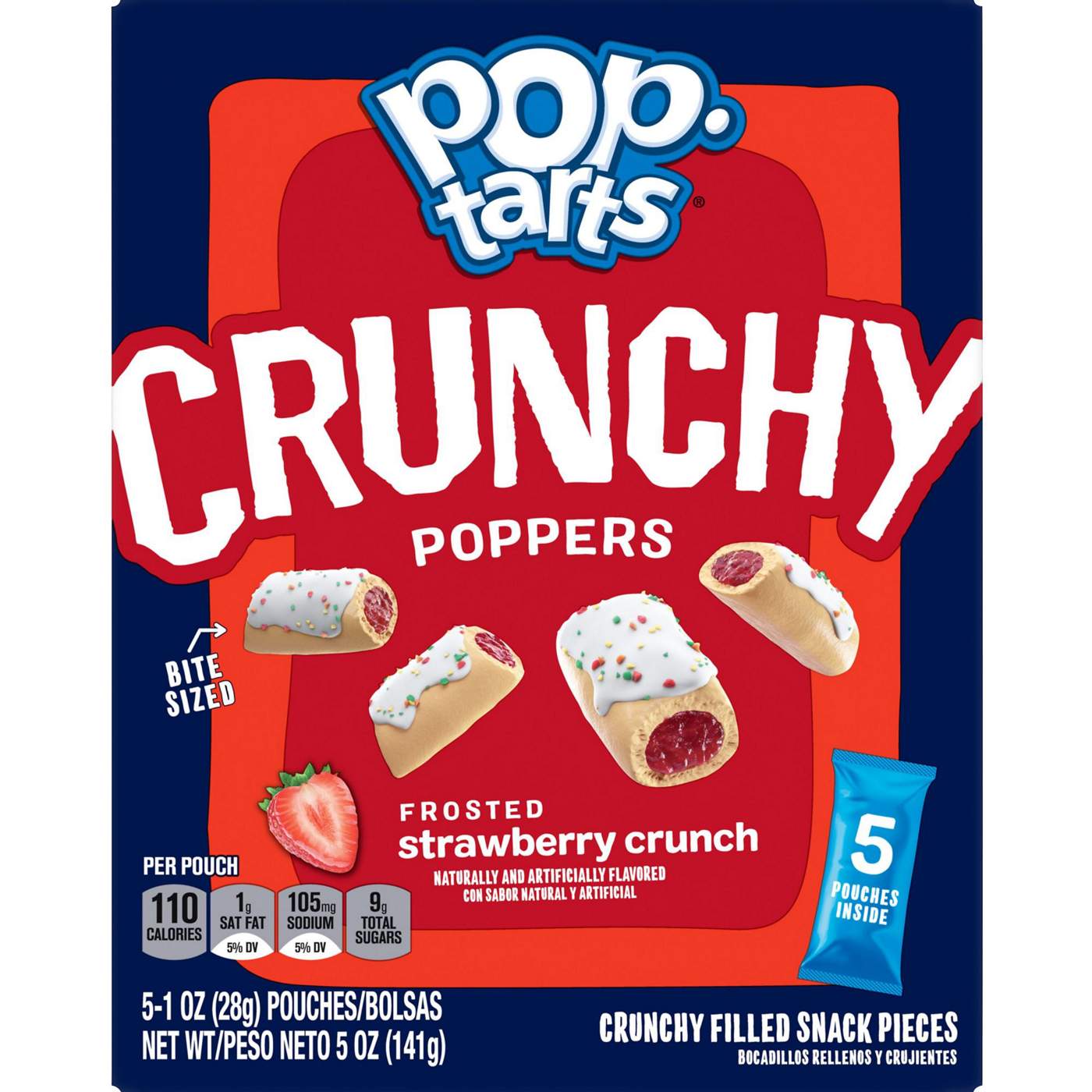 Pop-Tarts Crunchy Poppers Frosted Strawberry Crunch Crunchy Filled ...