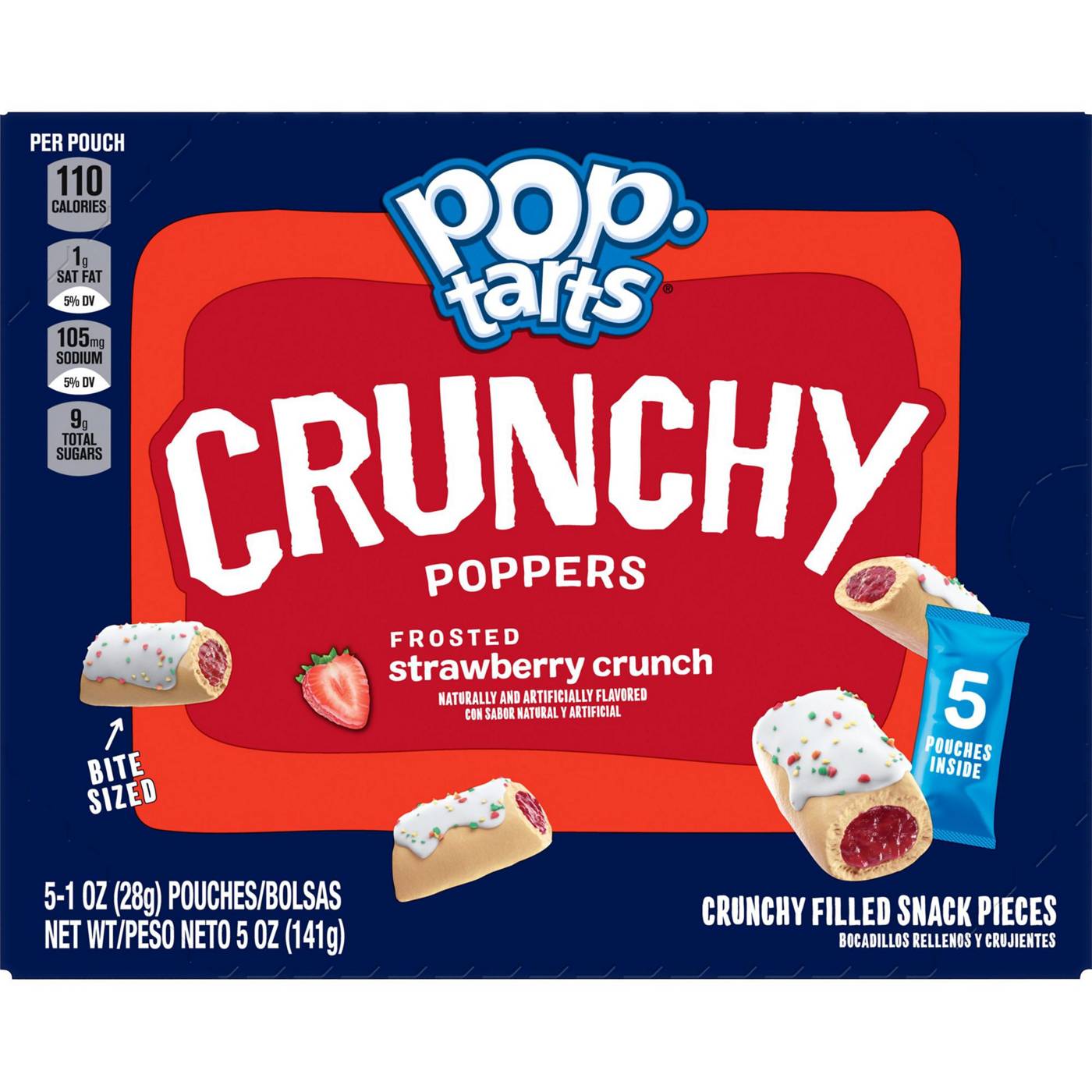 Pop-Tarts Crunchy Poppers Frosted Strawberry Crunch Crunchy Filled ...