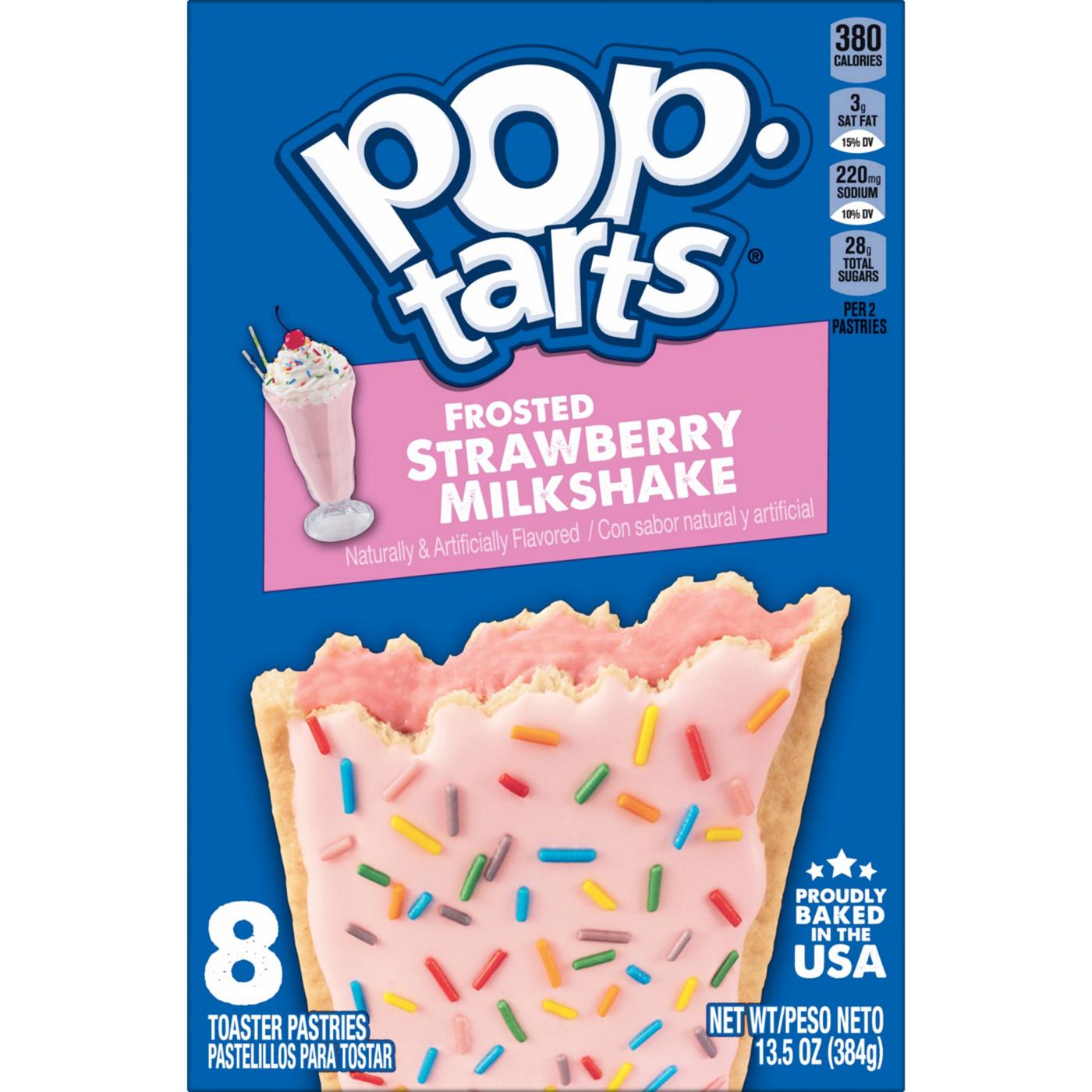 Pop-Tarts Frosted Strawberry Milkshake Toaster Pastries, 13.5 oz - Shop ...