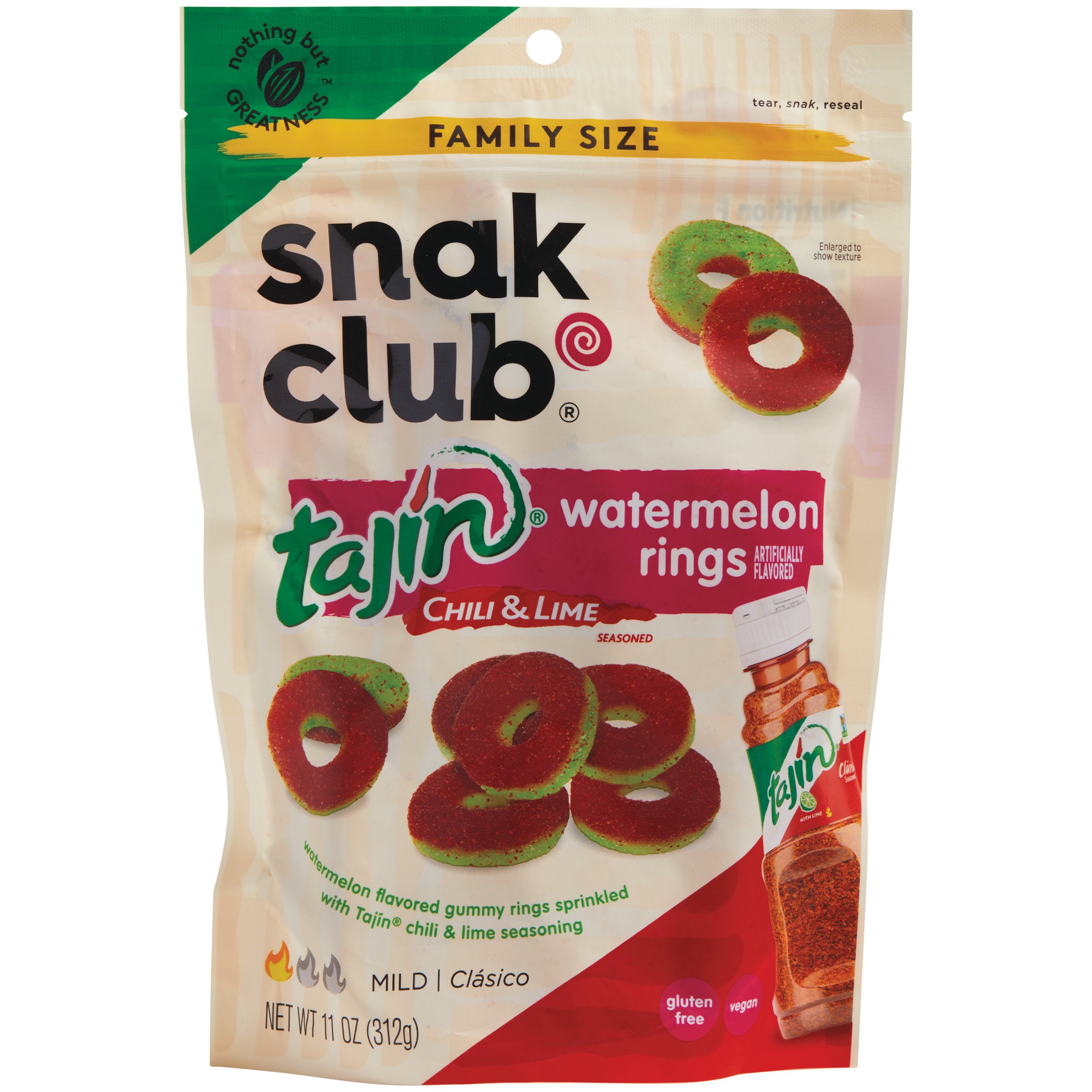 Snak Club Tajin Watermelon Rings Candy - Family Size - Shop Candy at H-E-B
