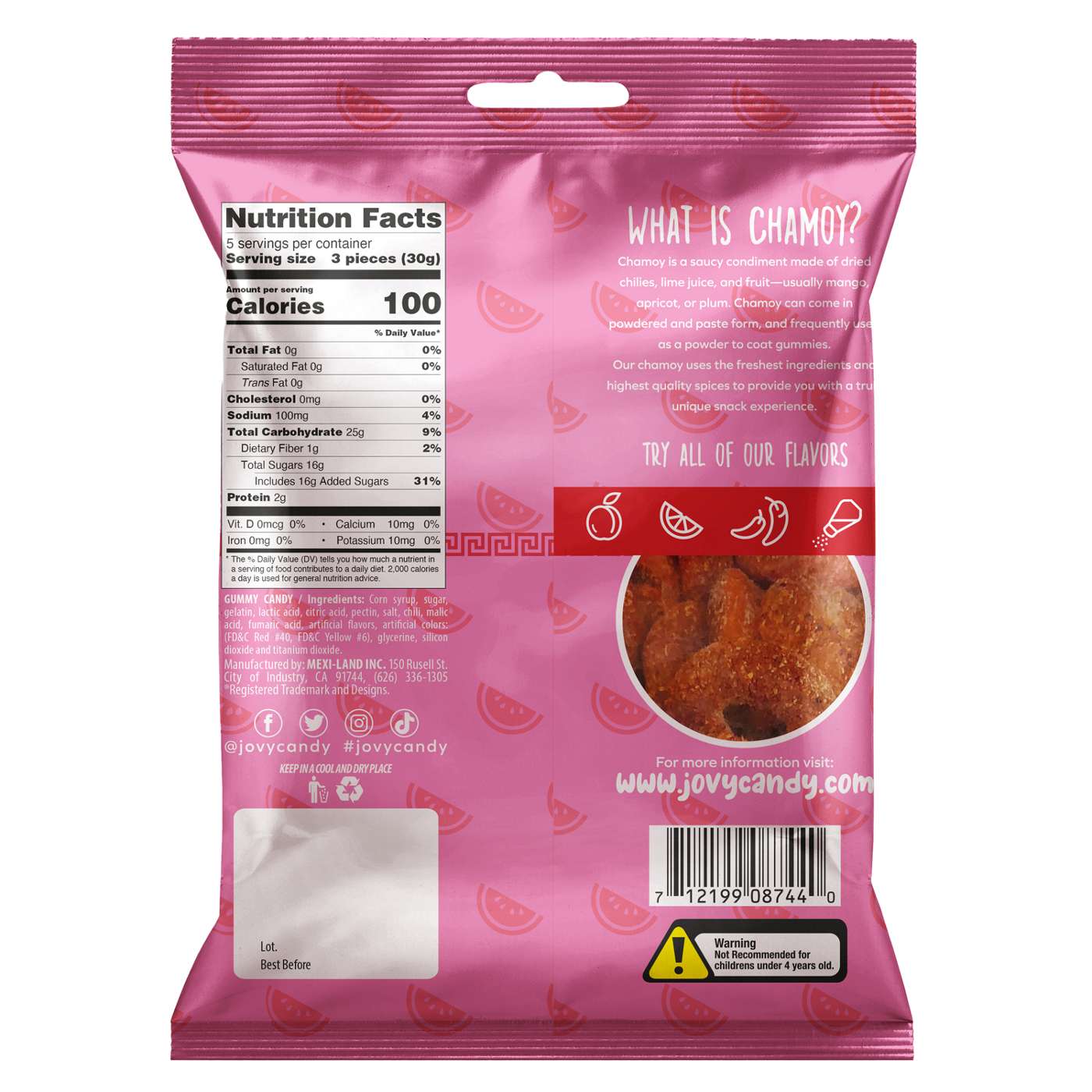 Jovy Watermelon Chamoy Rings Gummy Candy - Shop Candy at H-E-B