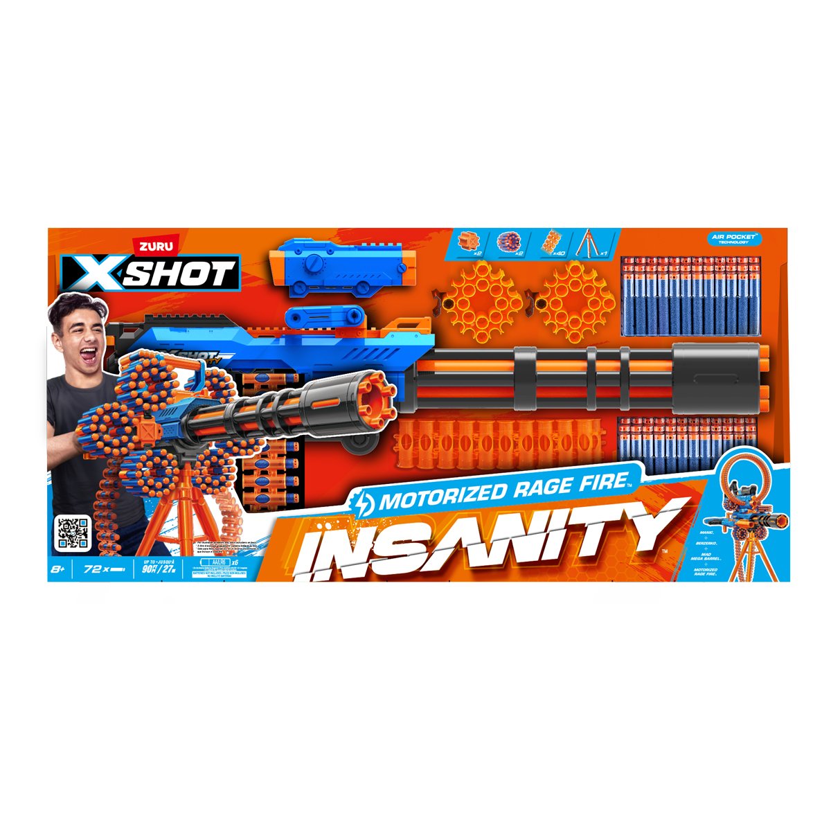 Zuru X-Shot Insanity Air Pocket Dart Blaster - Shop Blasters at H-E-B