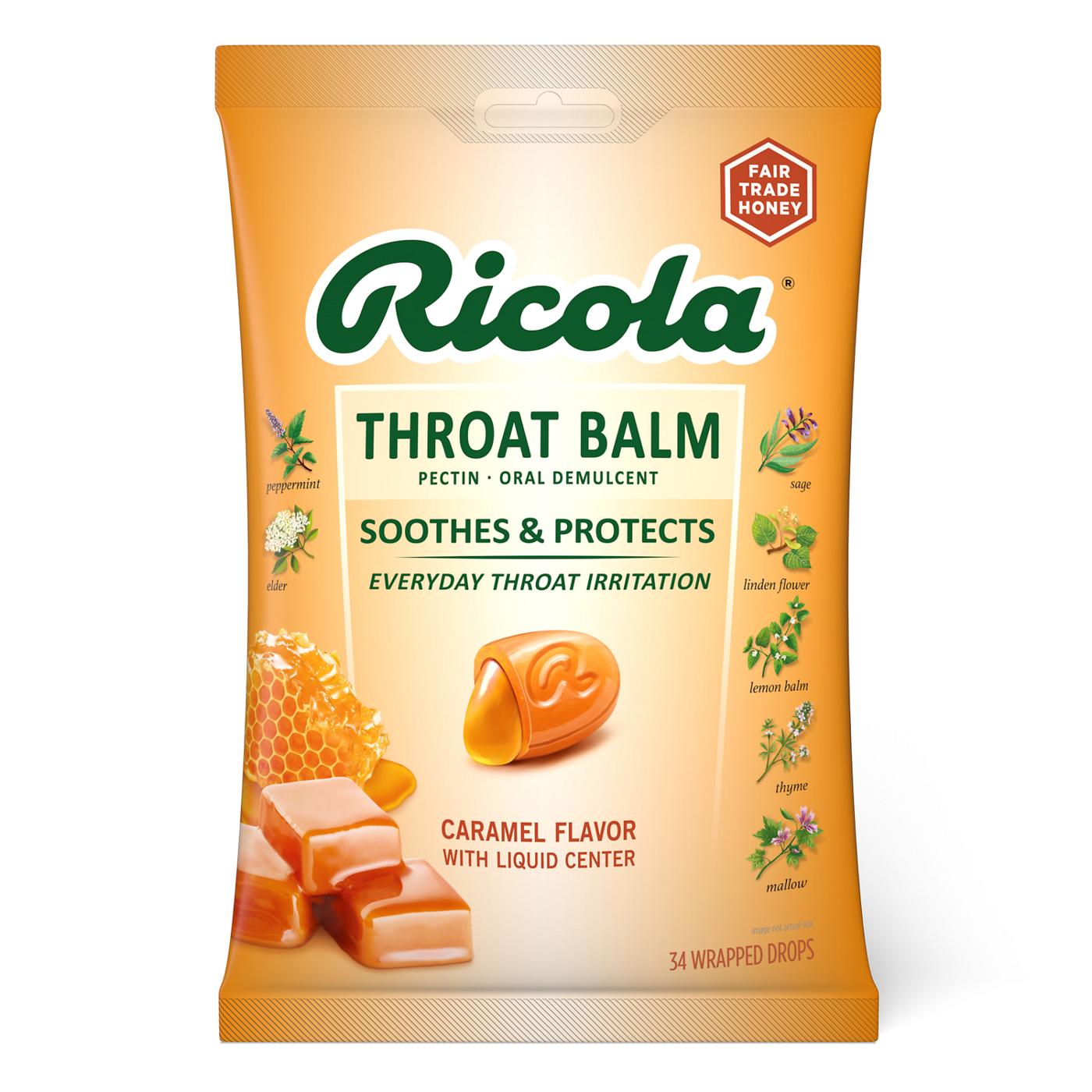 Ricola Throat Balm Drops - Caramel - Shop Cough, cold & flu at H-E-B