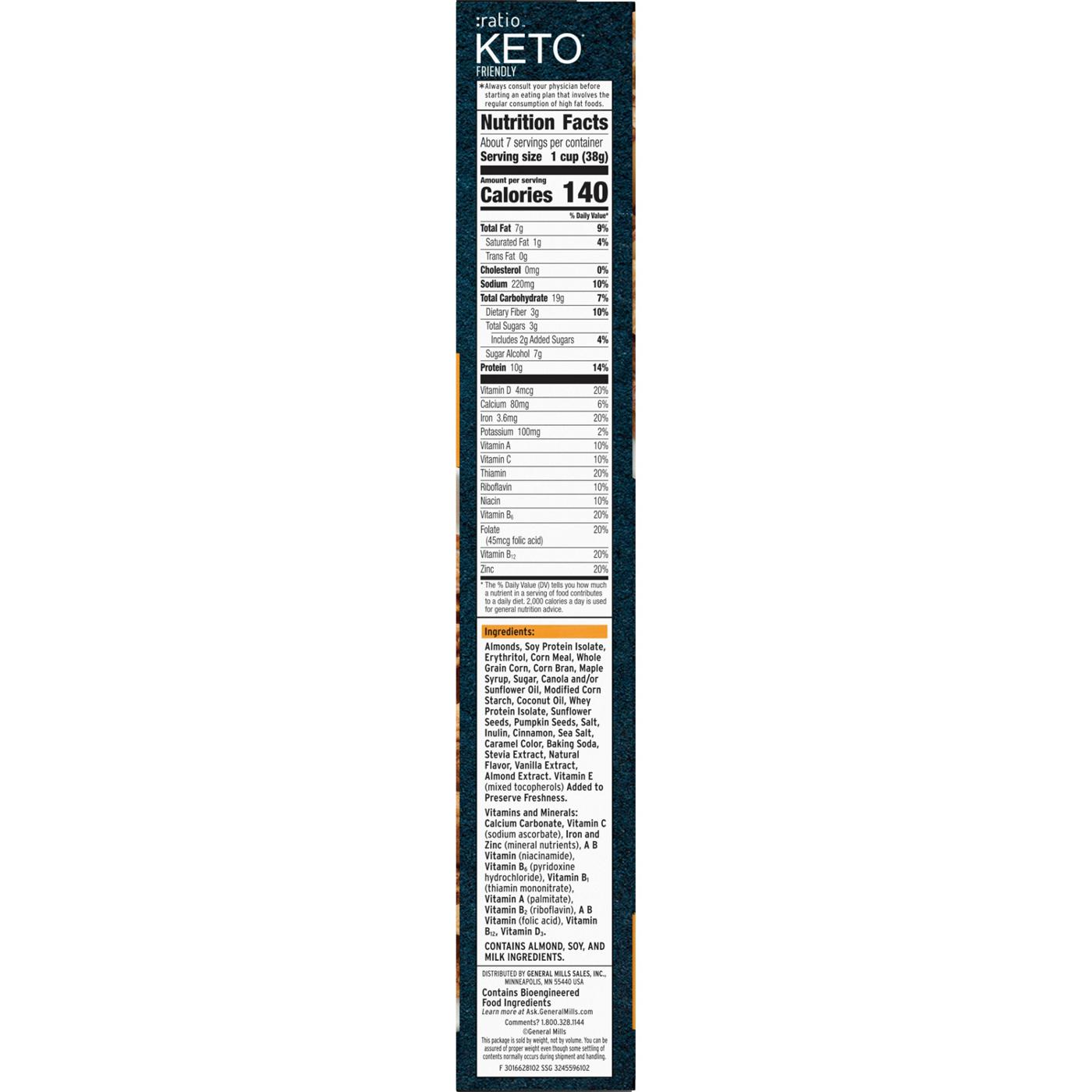 :ratio Keto Friendly Maple Almond Crunch Cereal - Shop Cereal at H-E-B