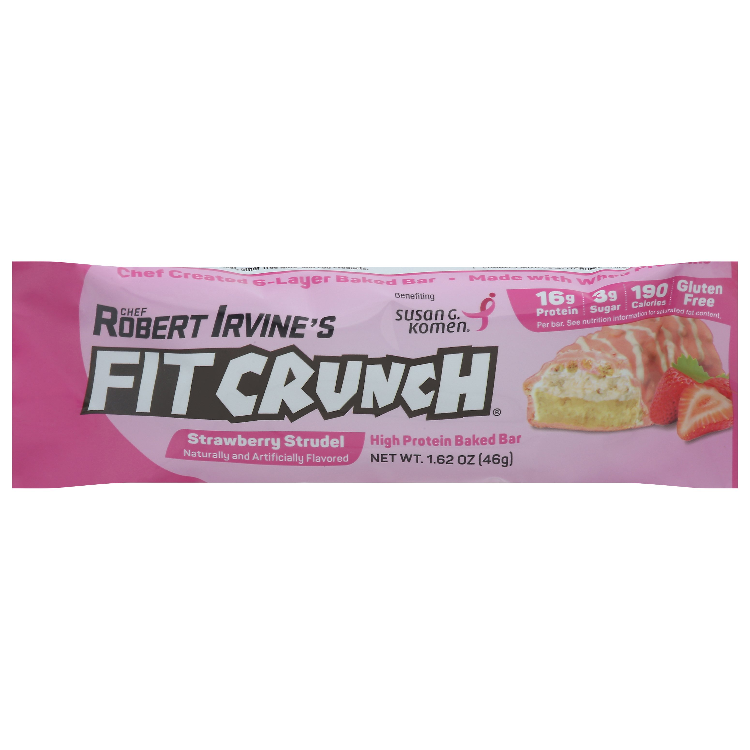 Fit Crunch 16g Protein Baked Bar - Strawberry Strudel - Shop Granola ...