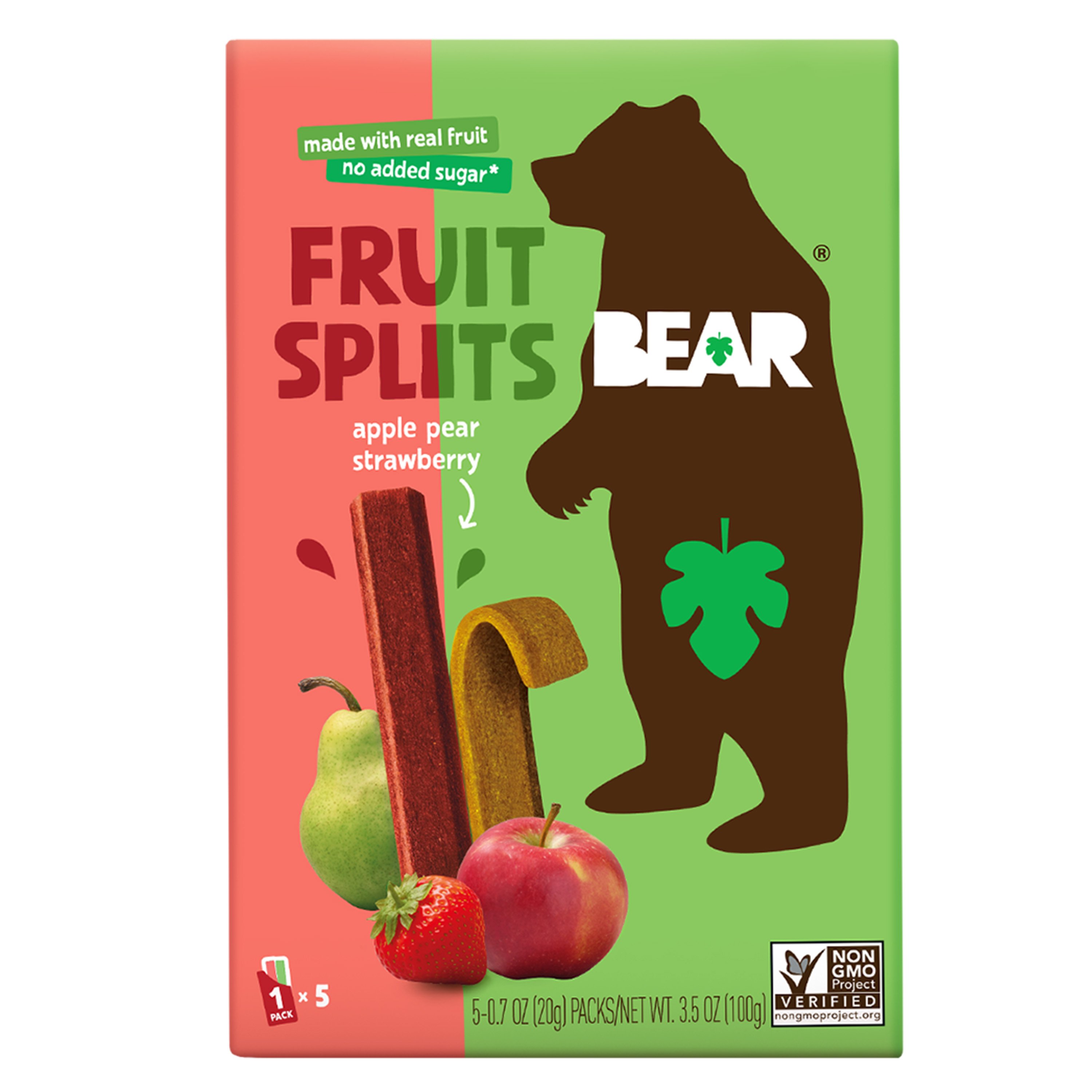 Bear Fruit Splits - Apple Pear & Strawberry - Shop Fruit snacks at H-E-B