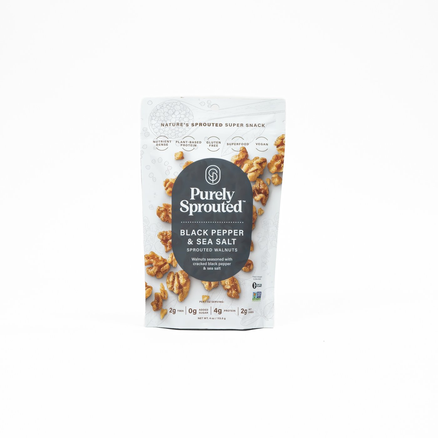 Purely Sprouted Purely Sprouted Walnuts Black Pepper Sea Salt - Shop ...