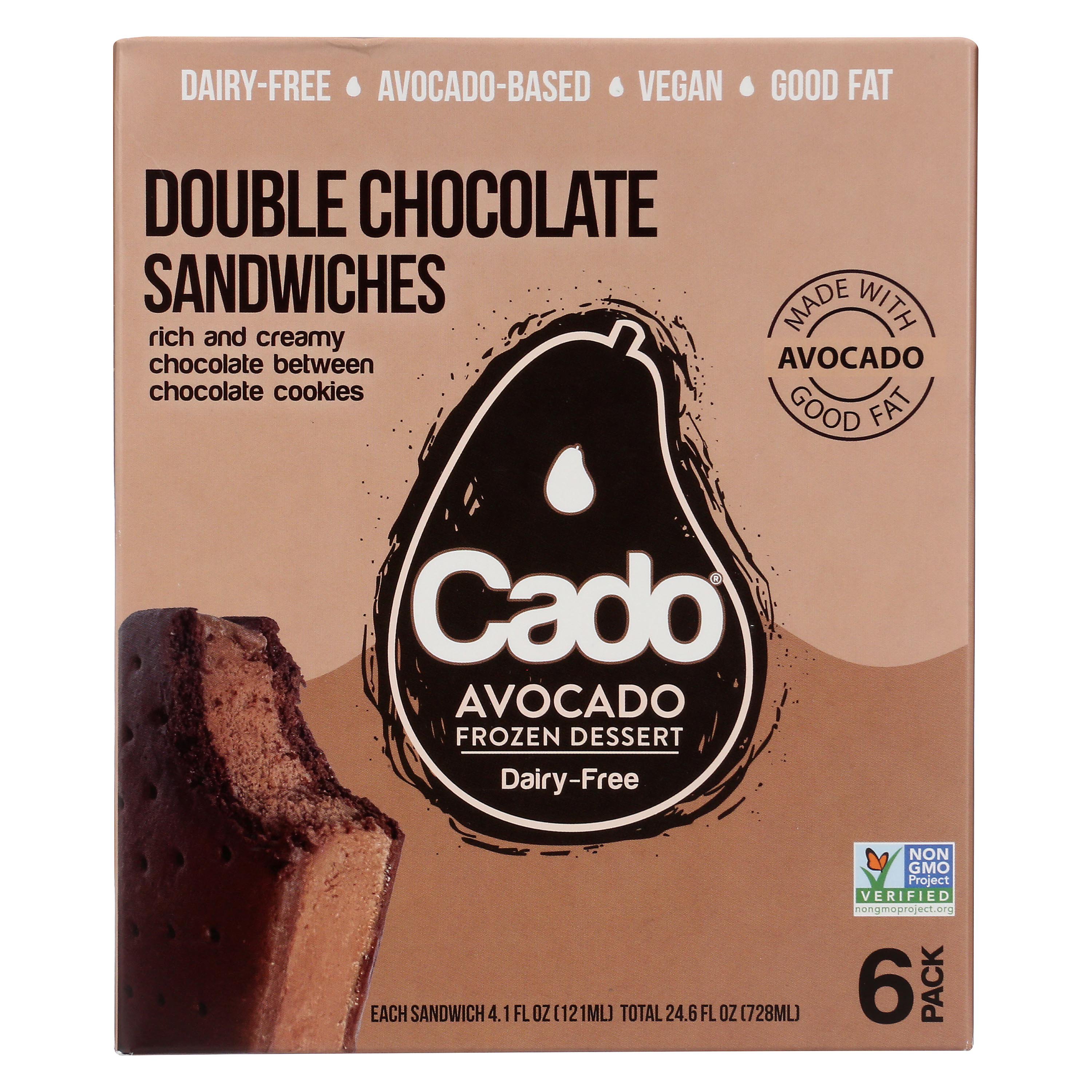 Cado Double Chocolate Sandwiches Avocado Frozen Dessert - Shop Cones ...