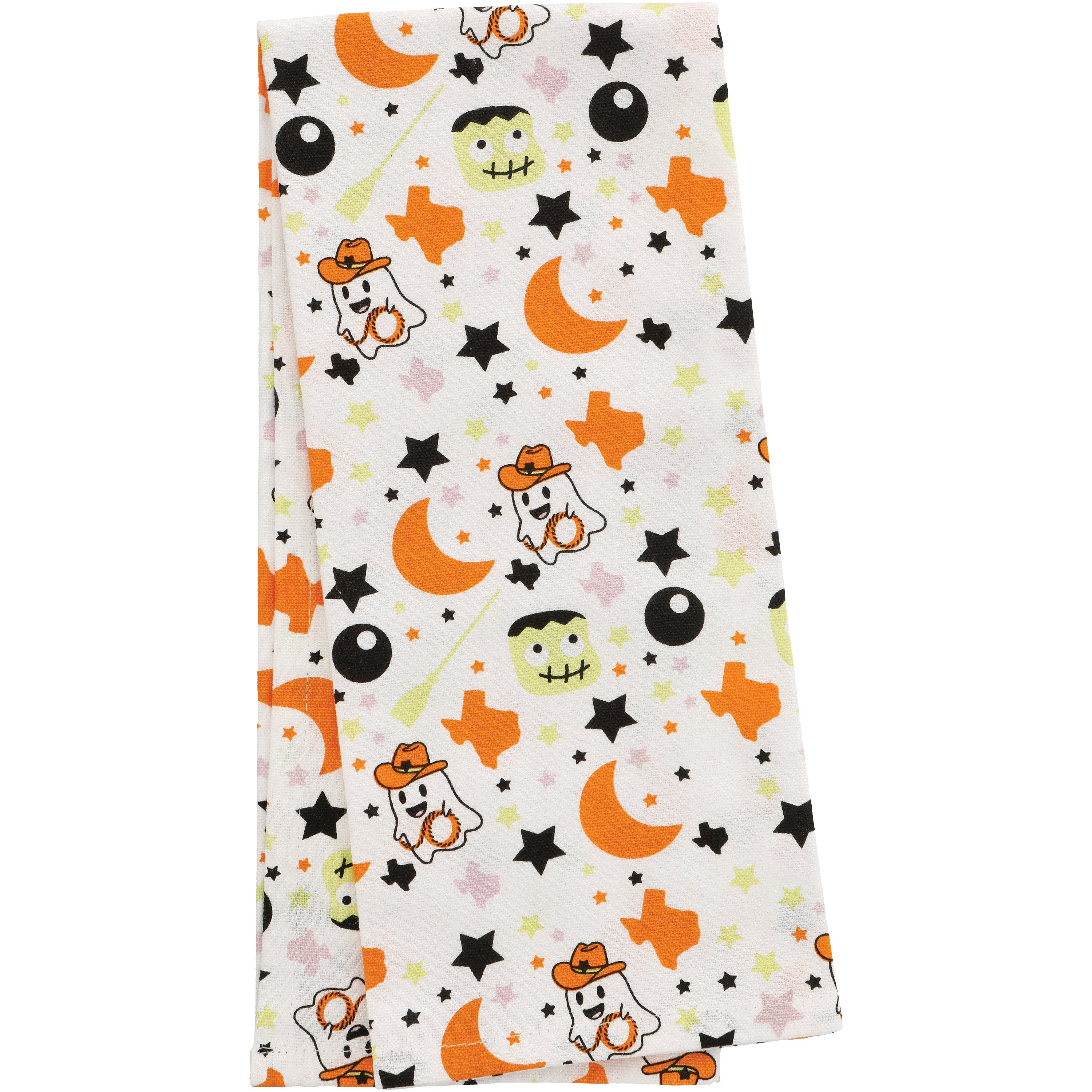 Destination Holiday Halloween Kitchen Towel - Cowboy Ghost & Friends ...