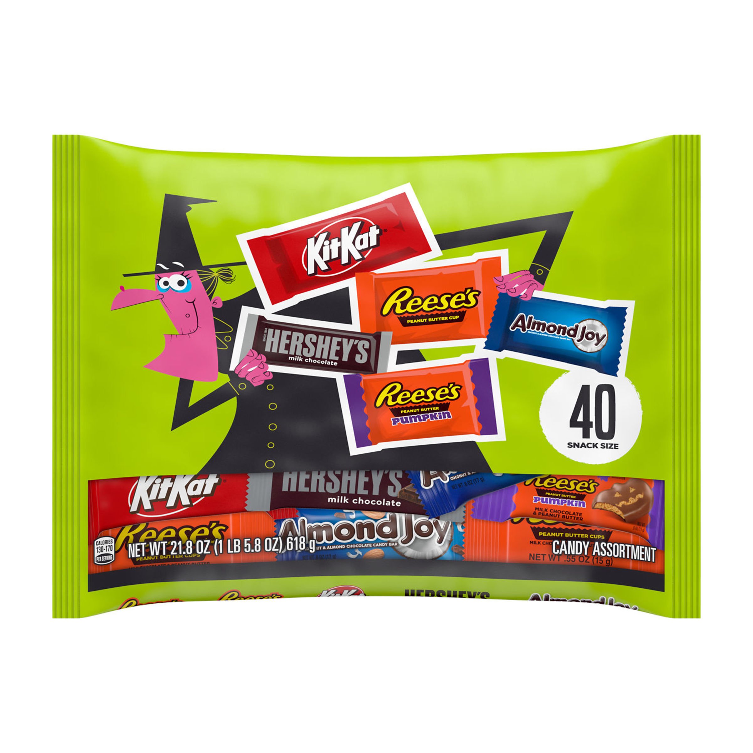 Hershey's, Kit Kat, Reese's, & Almond Joy Assorted Snack Size Halloween ...